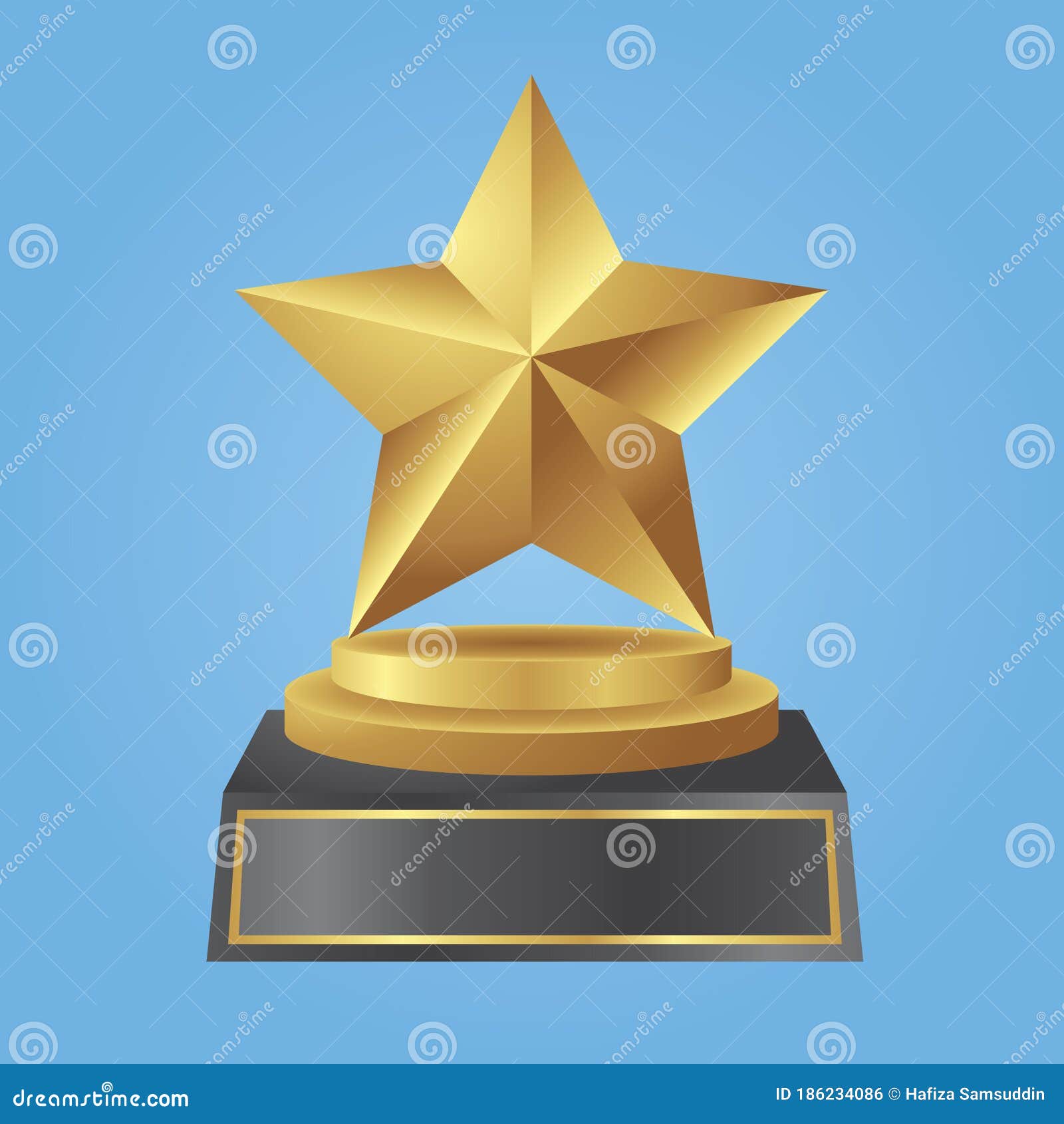 Star Trophy. Vector Illustration Decorative Design Stock Vector ...