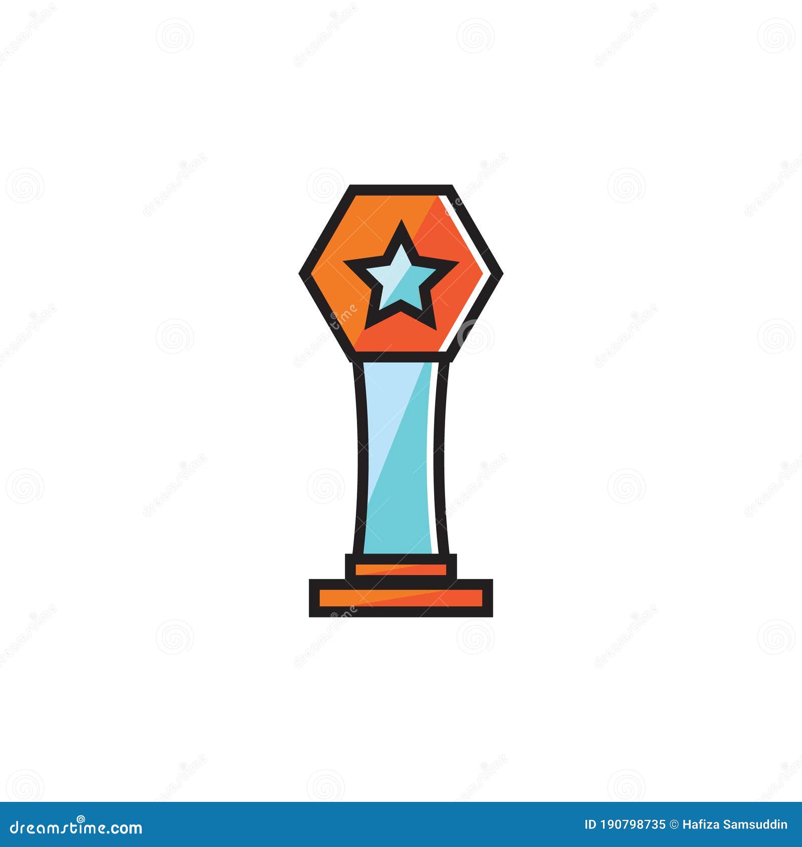 Star Trophy. Vector Illustration Decorative Design Stock Vector ...