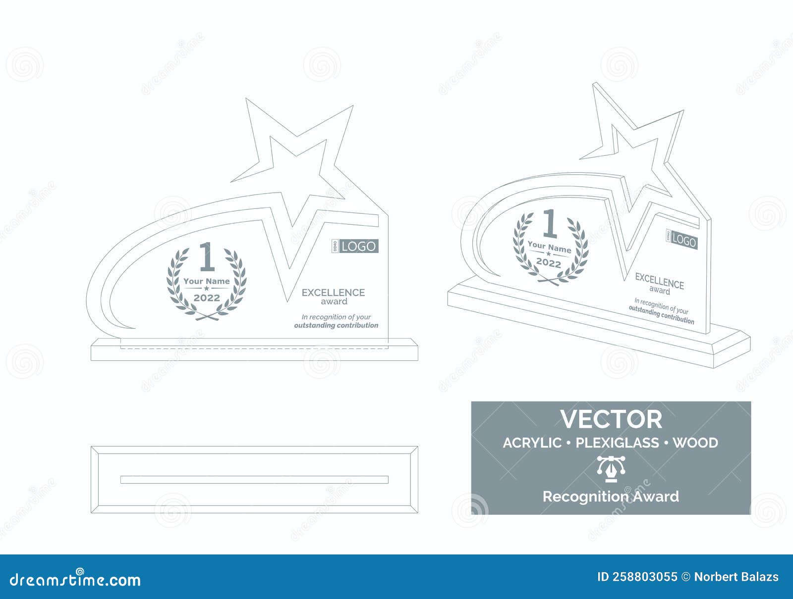 Star Trophy Vector Template Stock Vector - Illustration of celebration ...