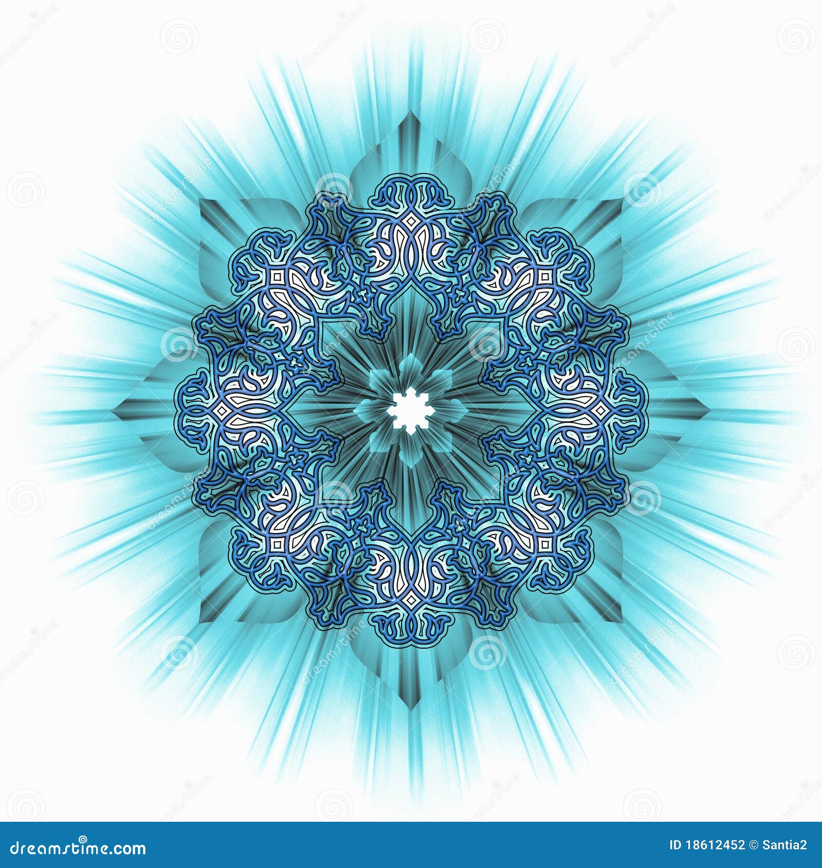 Star Turquoise Ornamental Tile Stock Illustration - Illustration of ...