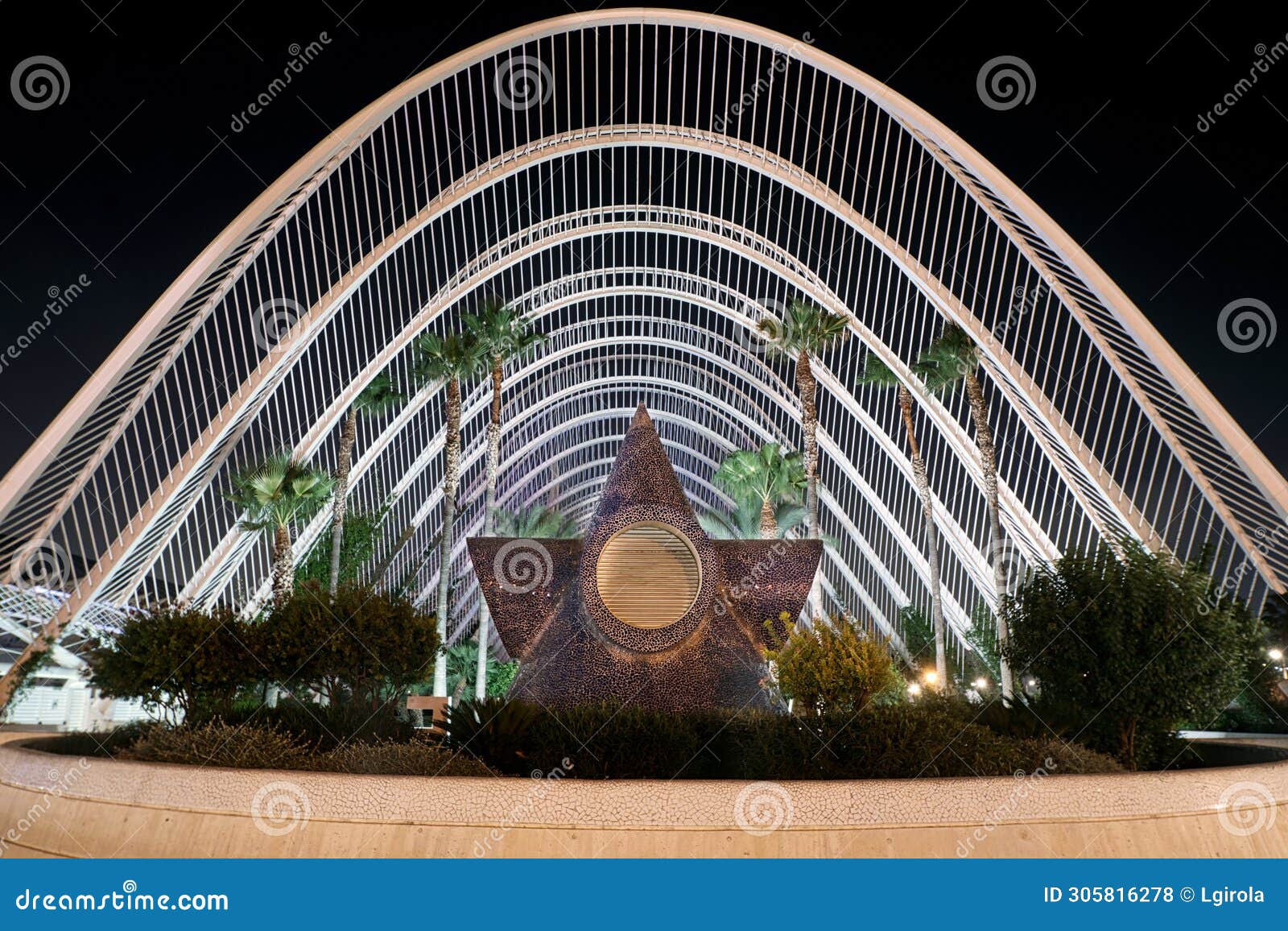 The star of the Umbracle stock photo. Image of valencia - 305816278