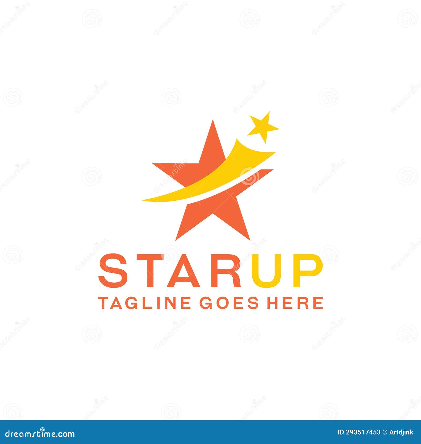 Star up logo vector stock vector. Illustration of emblem - 293517453
