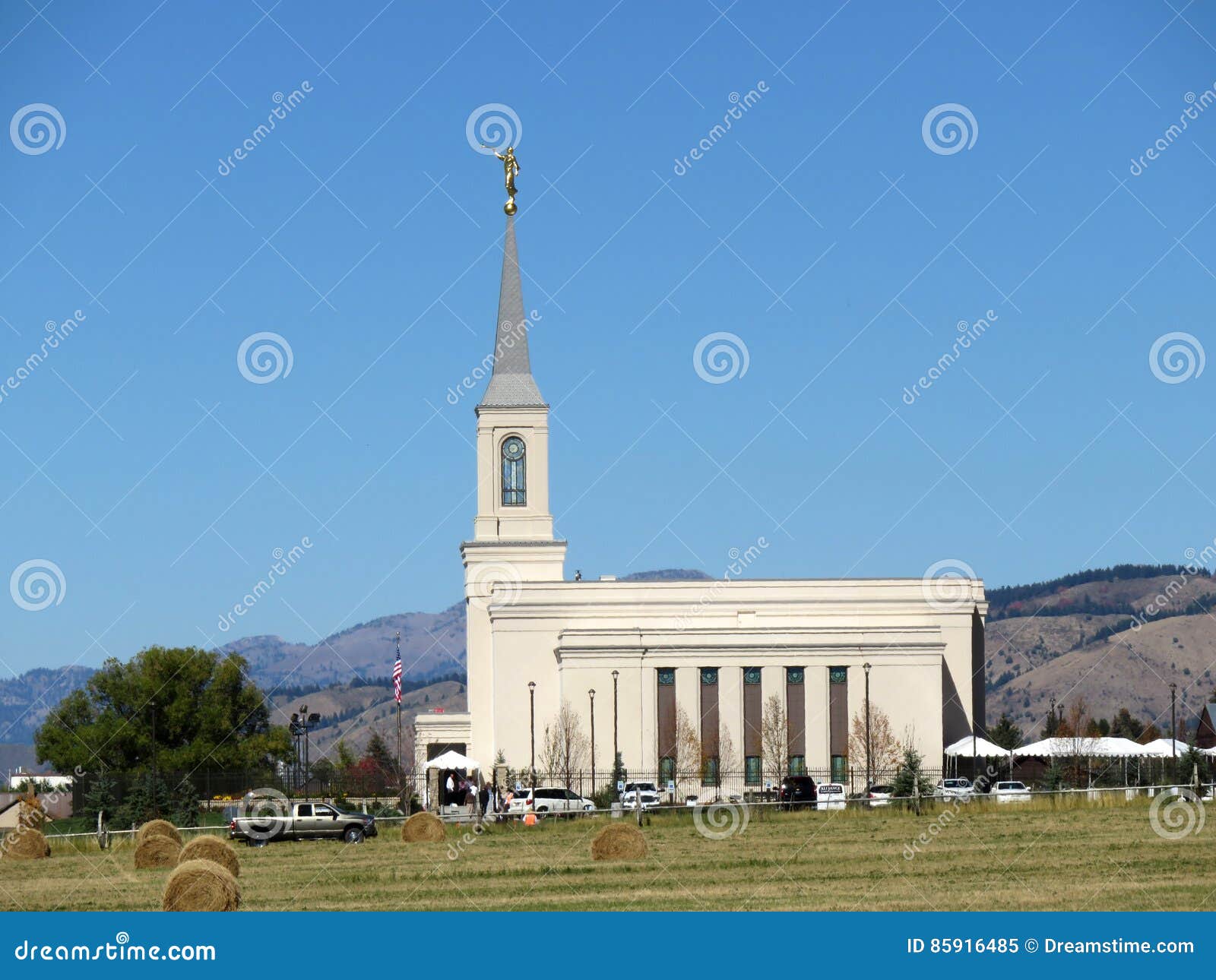 Star Valley Temple stock image. Image of mormon, fields - 85916485