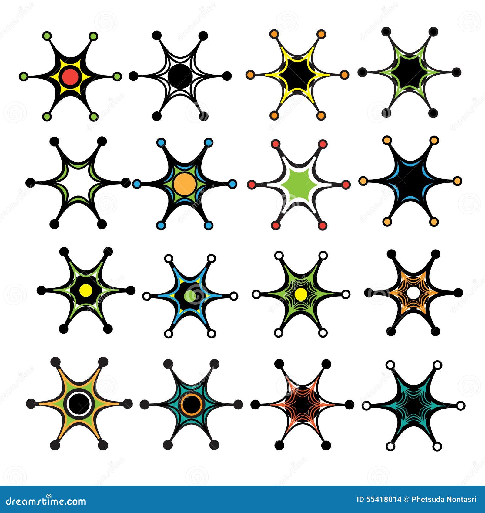 Star Vector Design Cartoon Illustration Abstract Design Silhouette ...