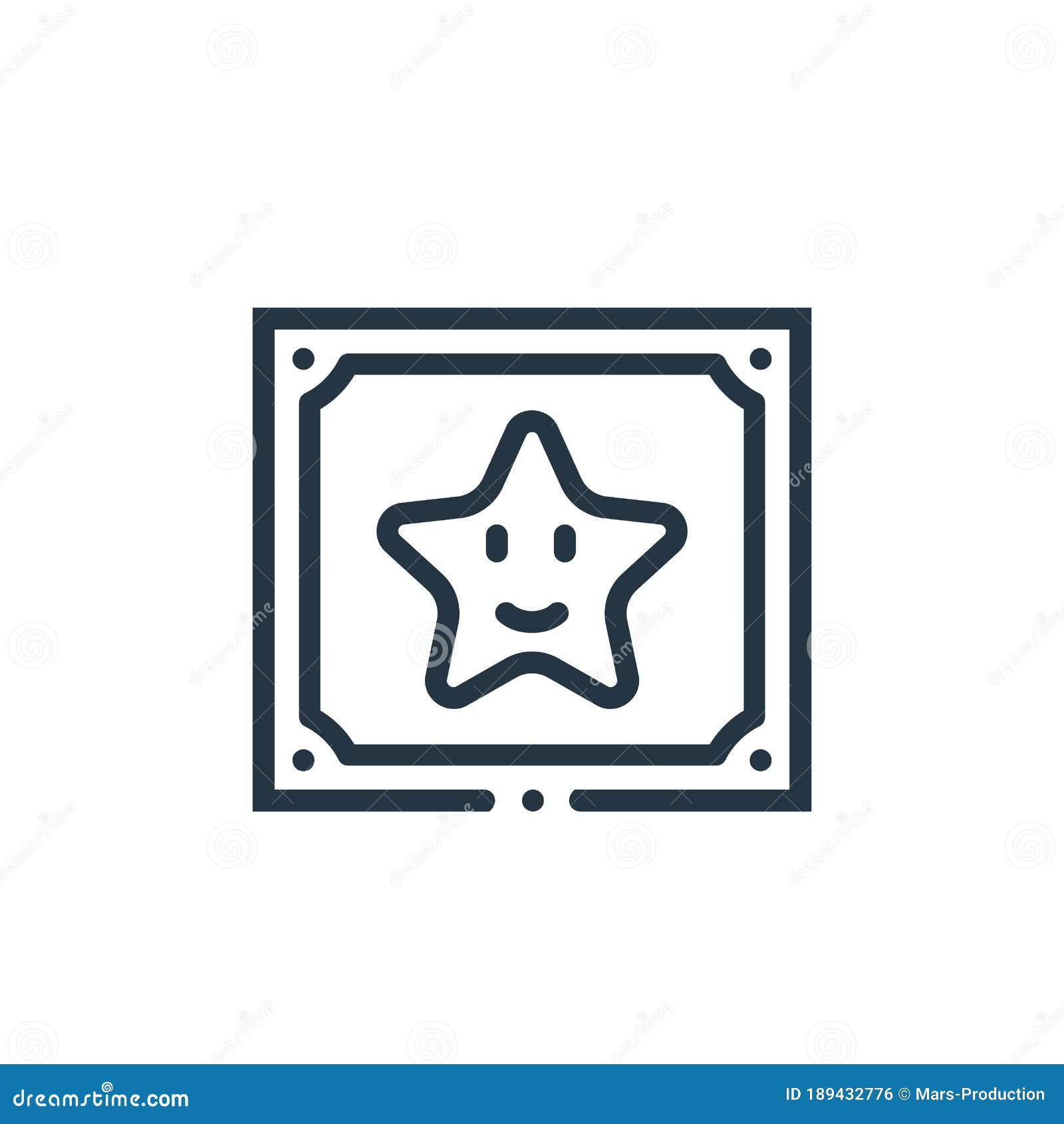 Star Vector Icon Isolated on White Background. Outline, Thin Line Star ...
