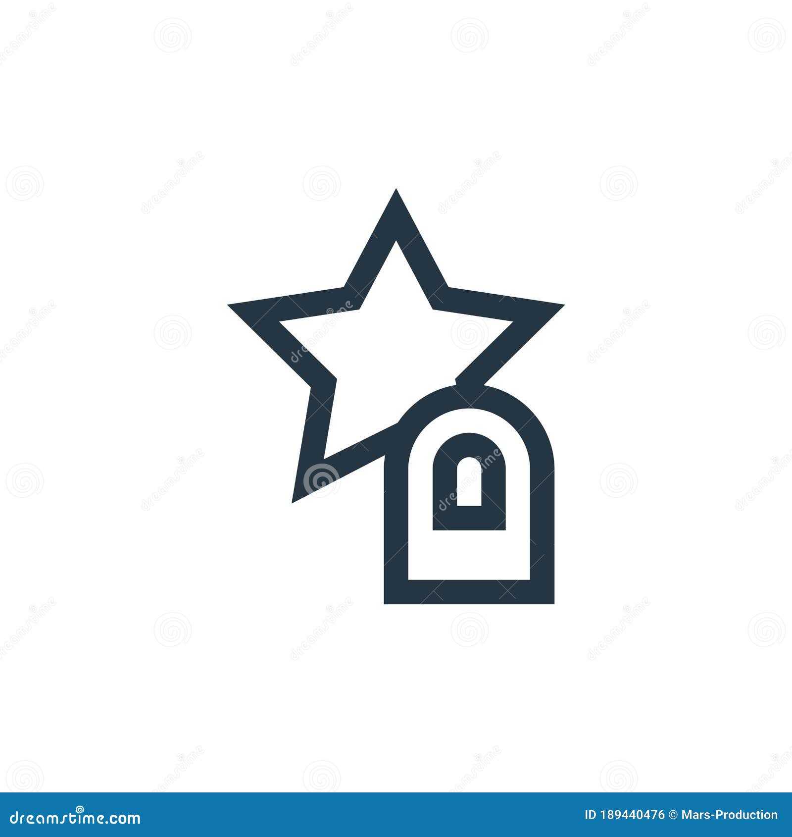 Star Vector Icon Isolated on White Background. Outline, Thin Line Star ...