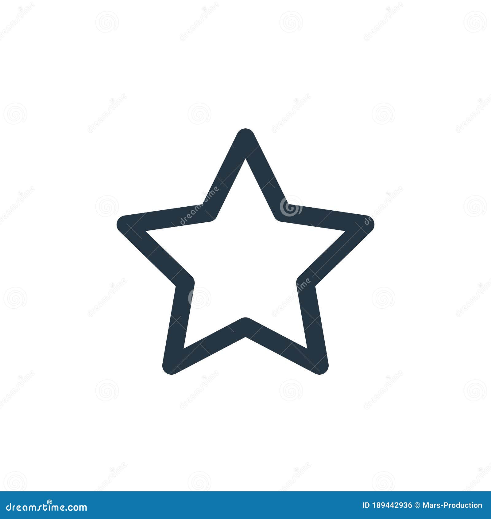 Star Vector Icon Isolated on White Background. Outline, Thin Line Star ...