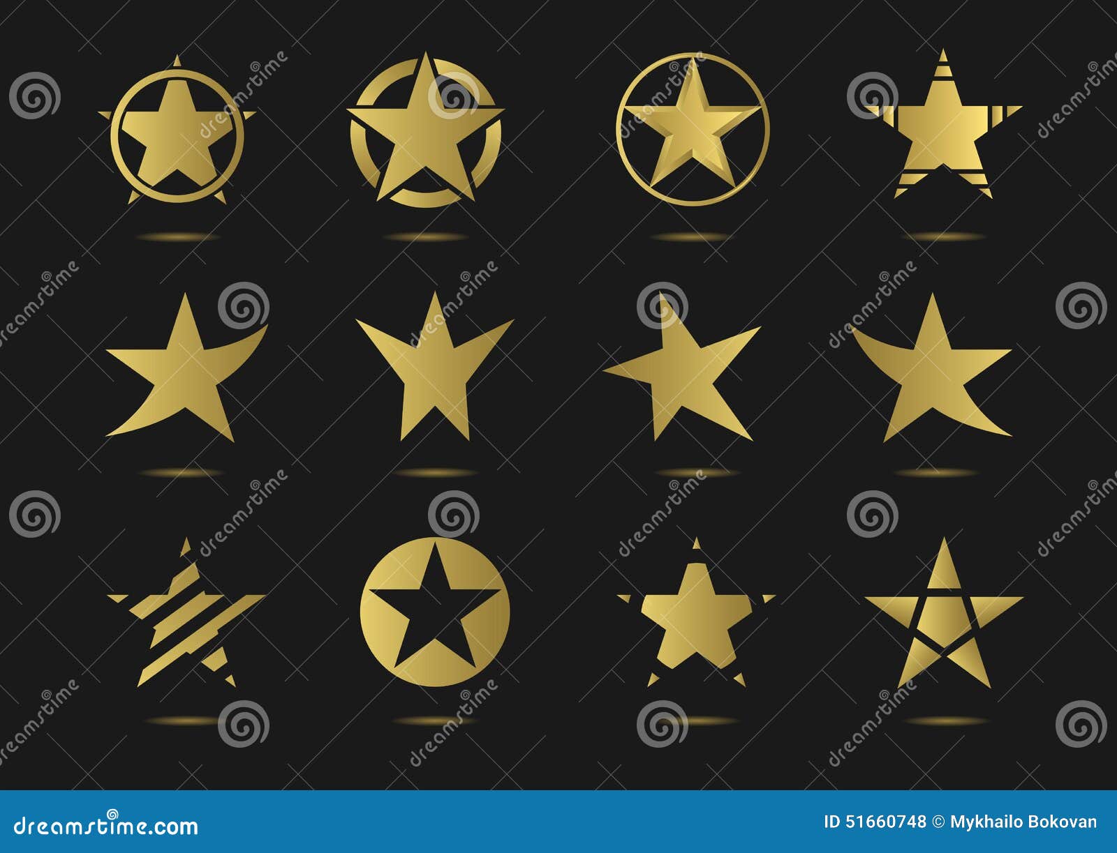 Star vector logo icon set stock vector. Illustration of company - 51660748
