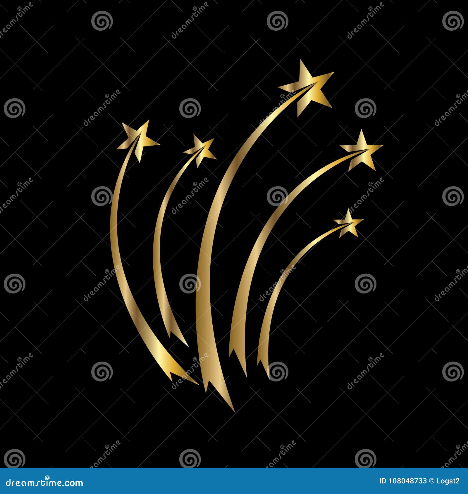 Star Vector Logo. Meteor Emblem. Fireworks Logo Stock Vector ...