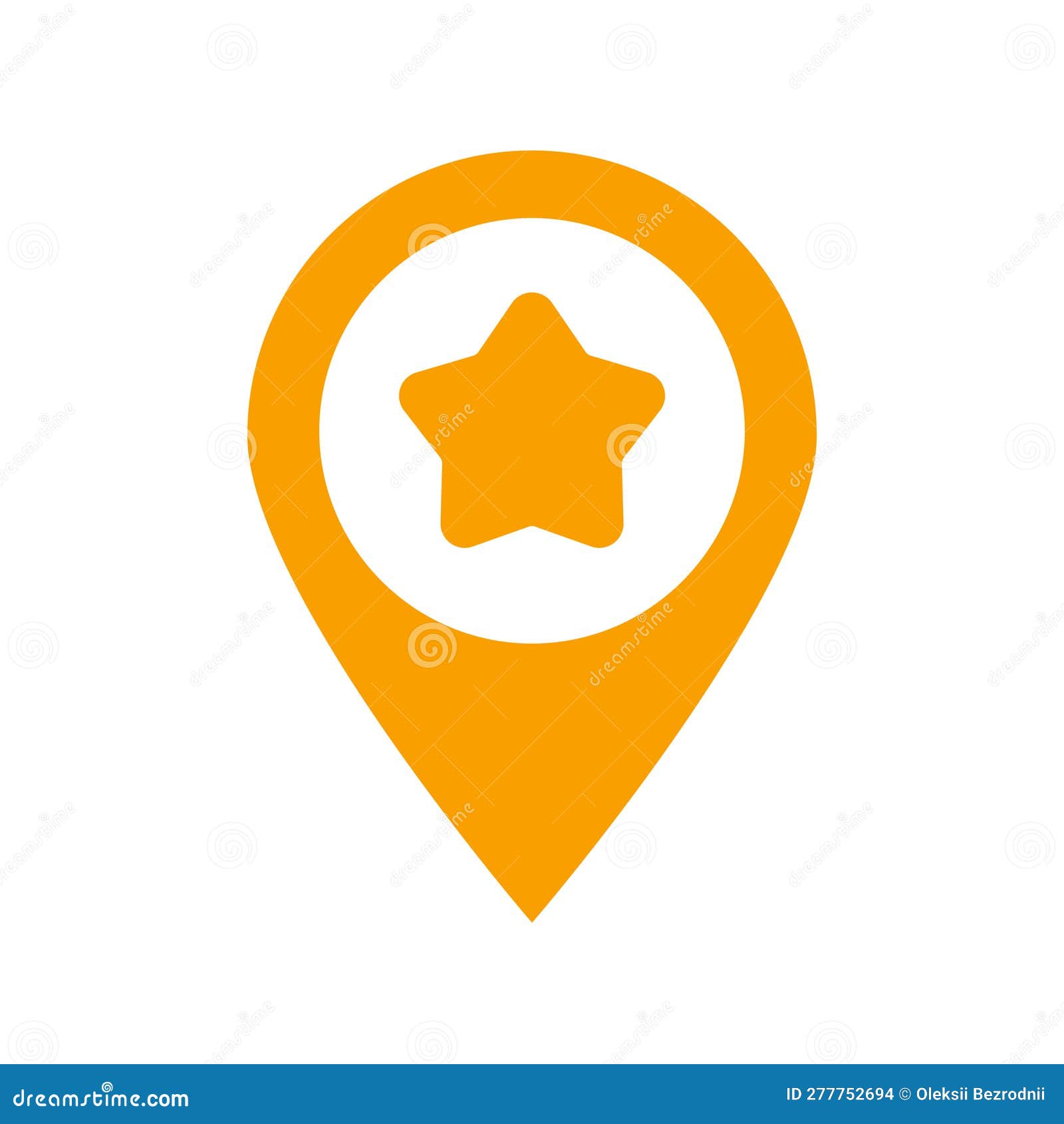 Star Vector Map Pin Bookmark Pointer Location Stock Vector ...