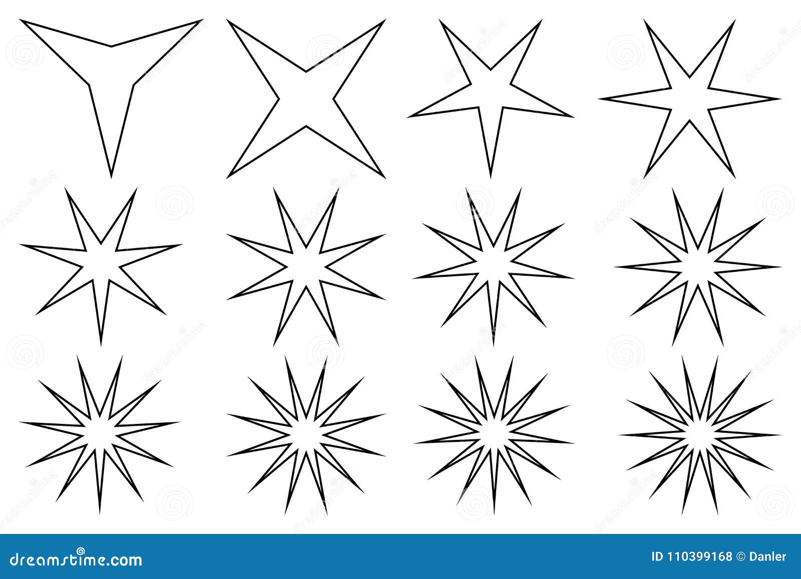 Star - vector set stock vector. Illustration of collection - 110399168