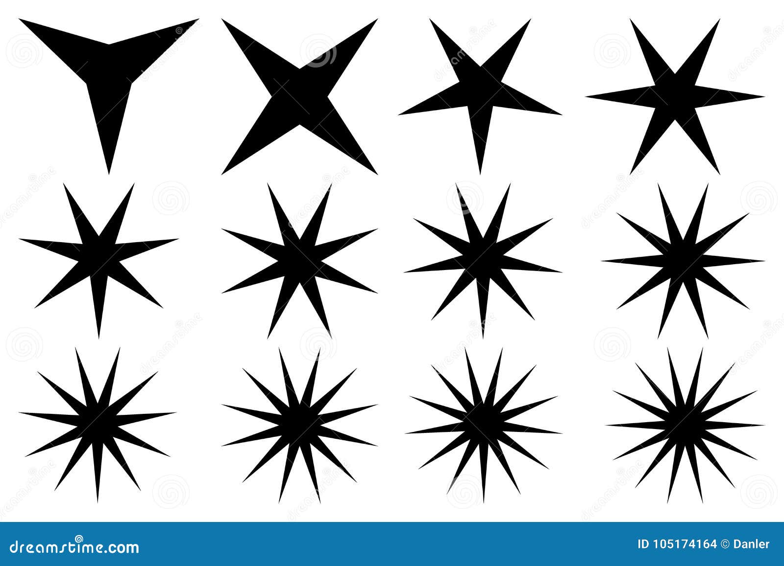Three Spikes Abstract Star Stock Illustrations – 13 Three Spikes ...