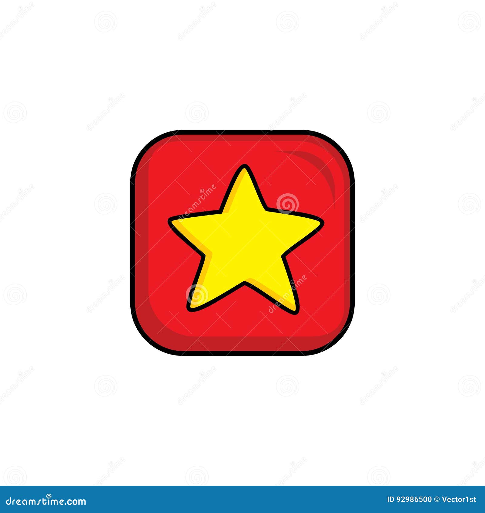 Star Video Game Asset Menu Icon Button Layer Art Stock Vector ...