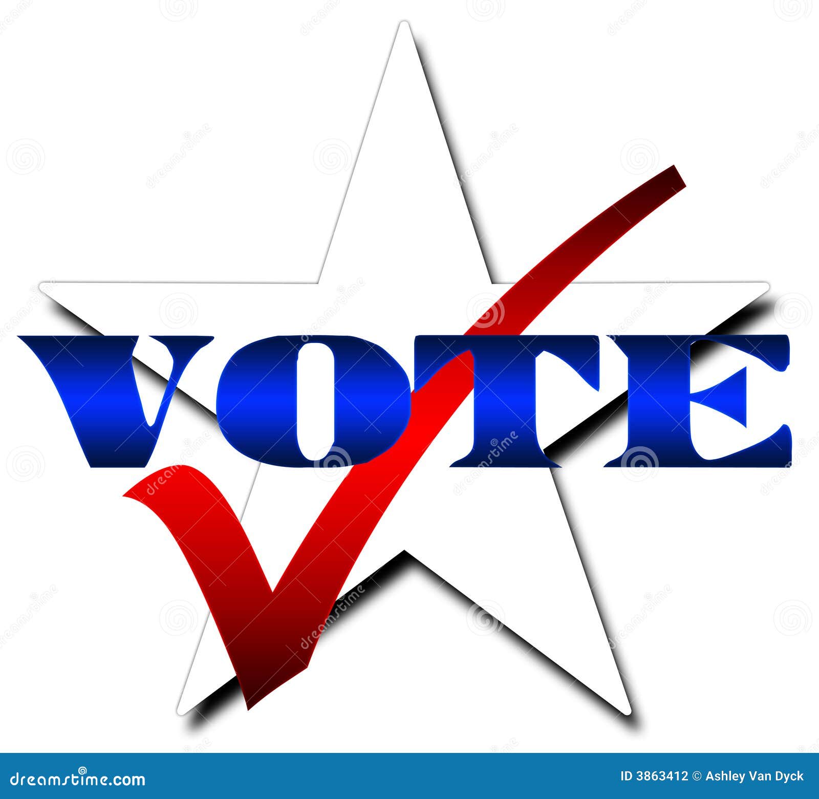 Star Vote stock illustration. Illustration of freedom - 3863412