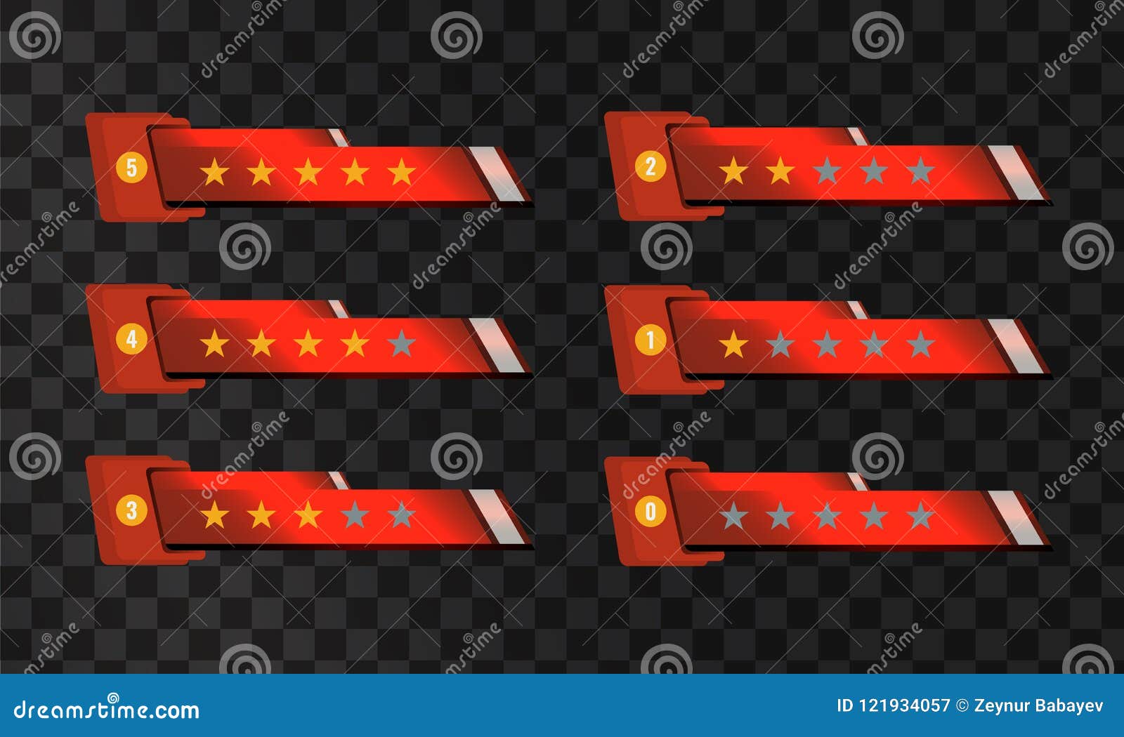 Star Vote Template for Your Interface. Vector Template. Stock Vector ...