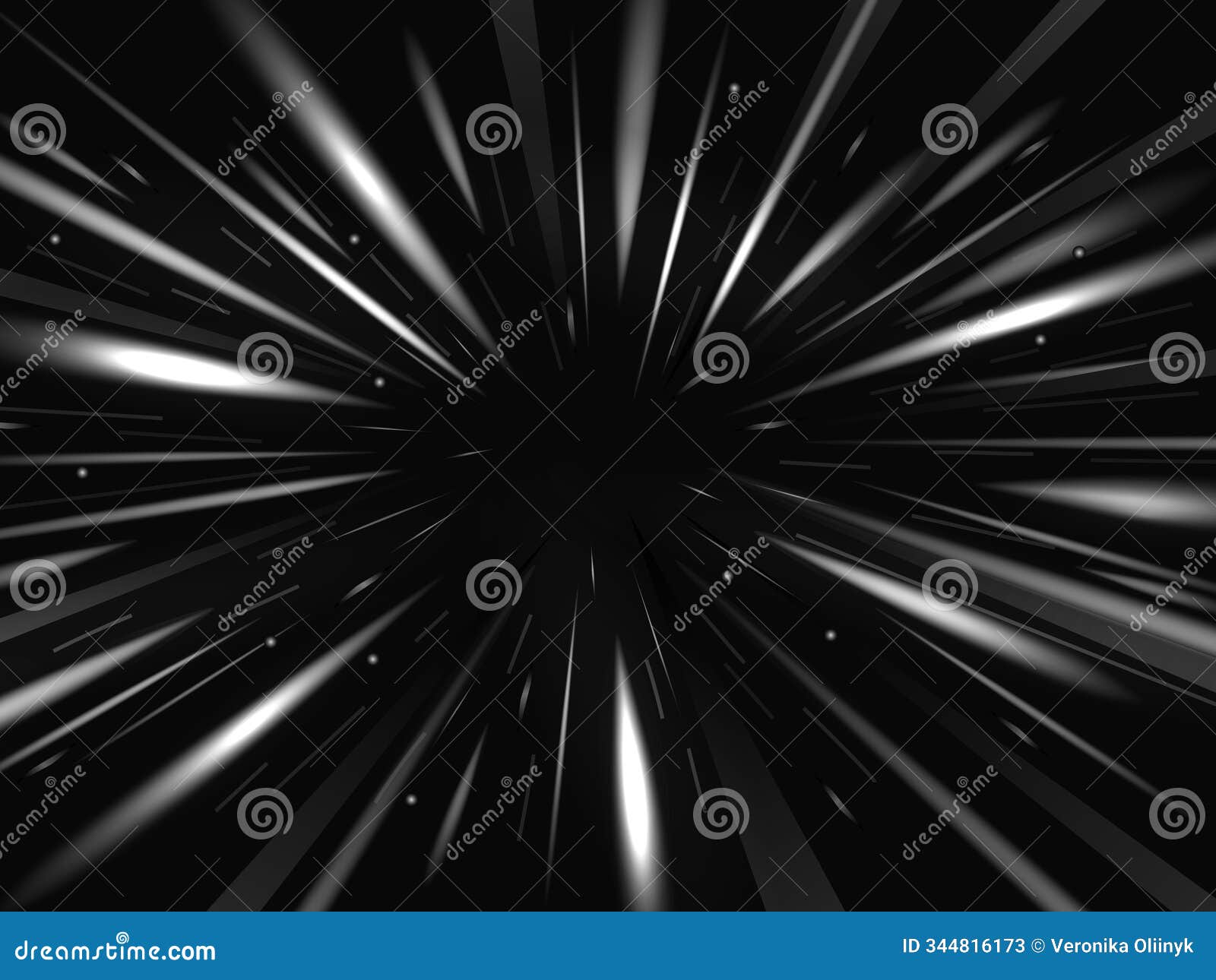 Warp Stars. Fast Movement, Hyperspace Moving Stars In Gravitational ...