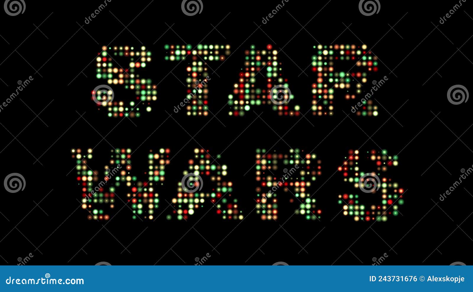 Star Wars Colorful Led Sign Stock Illustration - Illustration of film ...