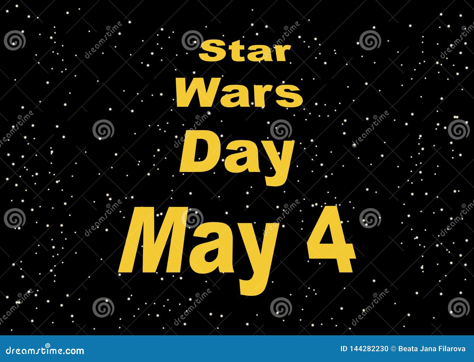 Star Wars Day sign vector editorial image. Illustration of event ...
