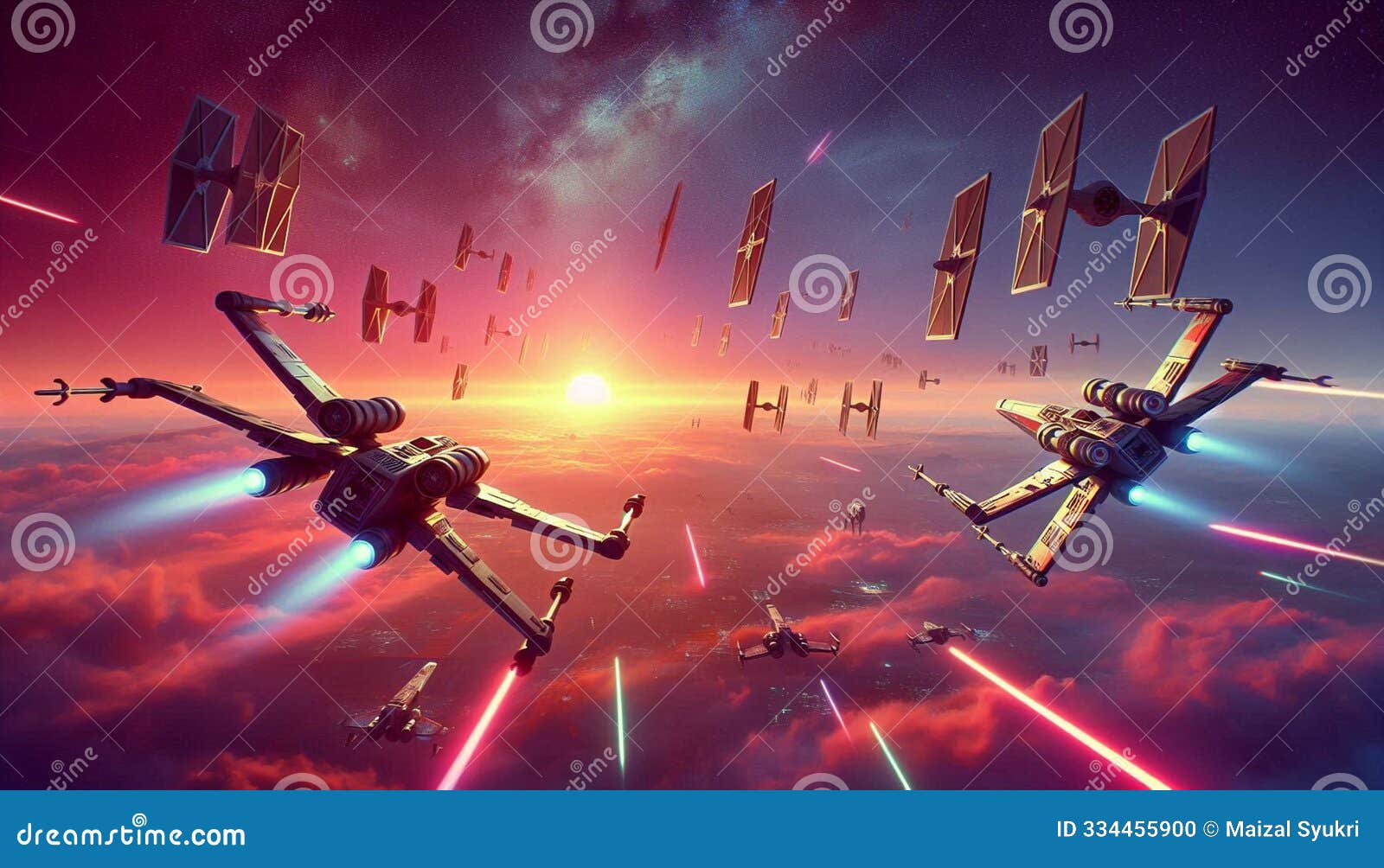 Star Wars Galactic Battle stock illustration. Illustration of battle ...