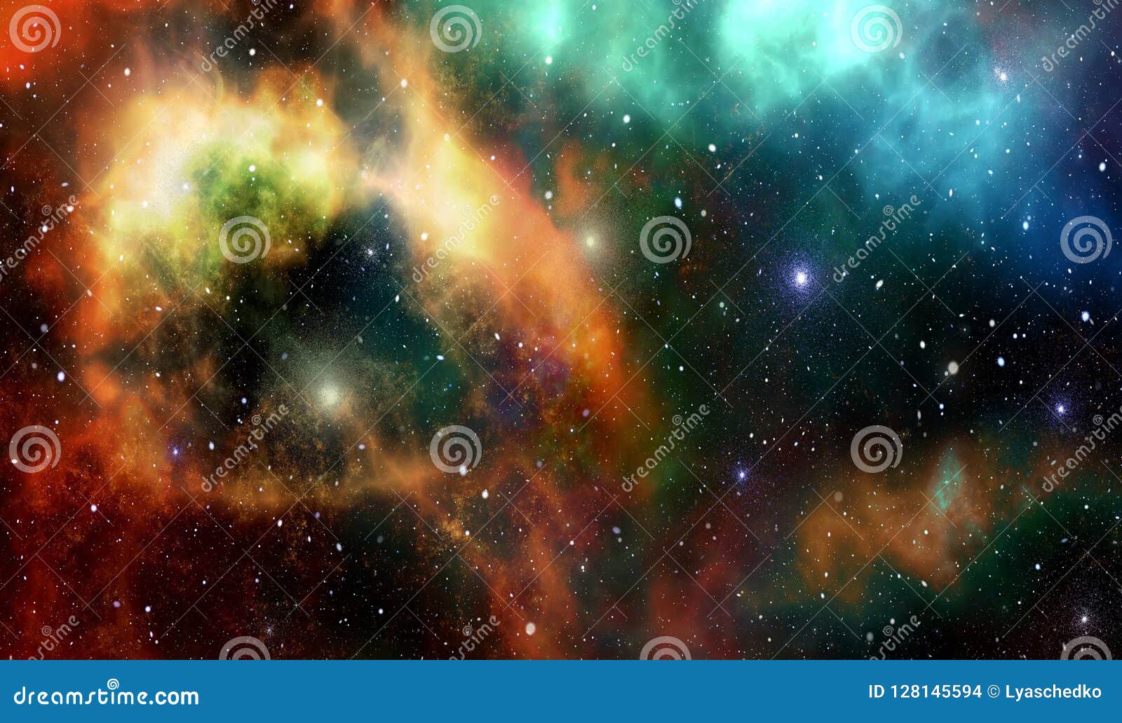 Star Wars Galaxies in the Infinite Universe. Stock Illustration ...