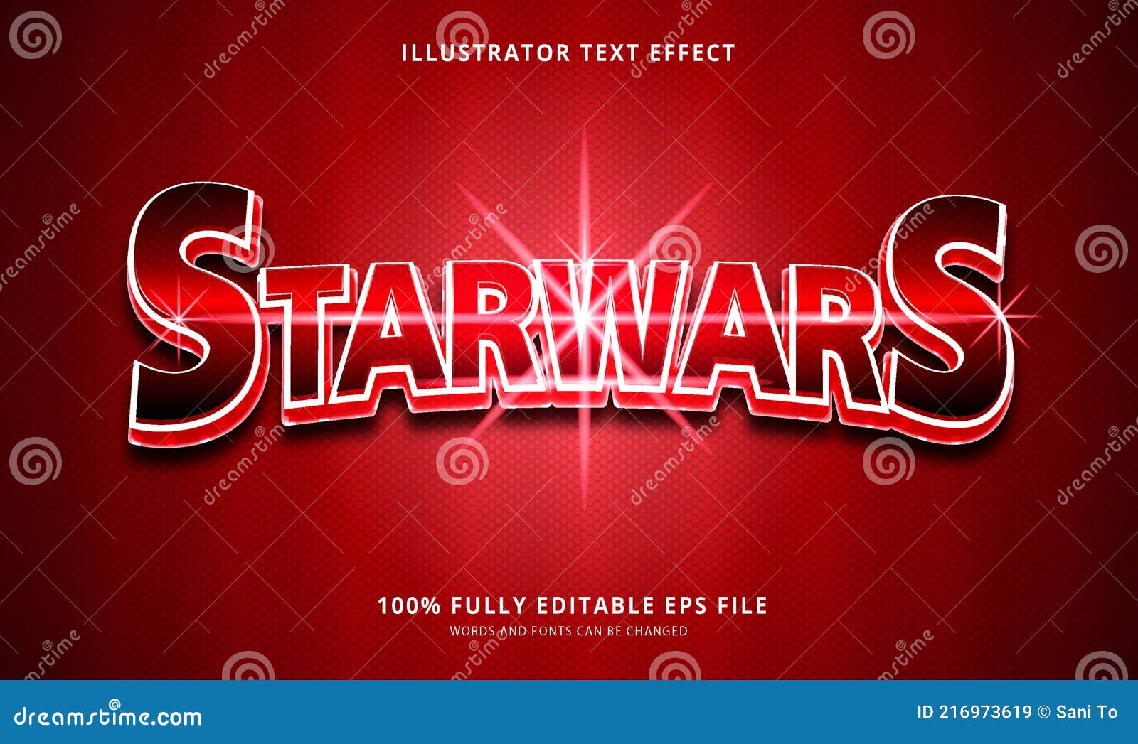 Star Wars Vector Text Effect Stock Vector - Illustration of battlefront ...