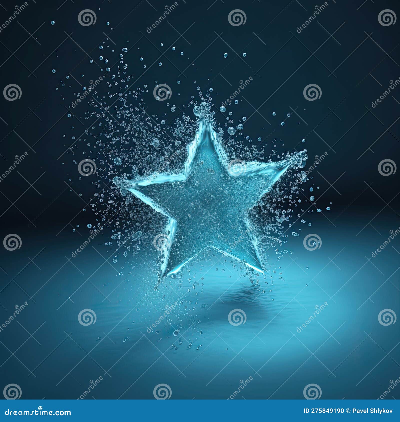 Star from Water Splash Isolated on White Stock Illustration ...