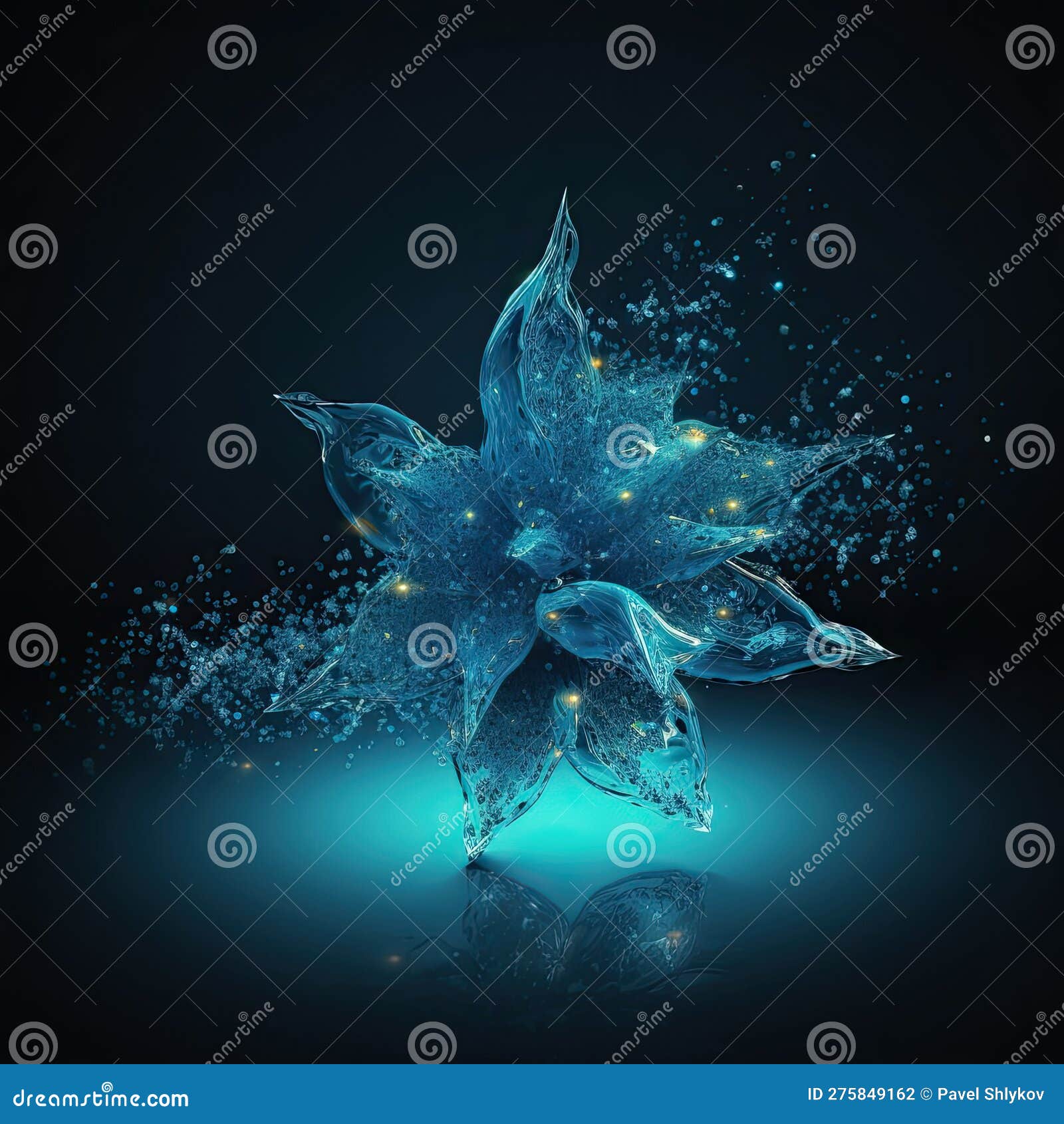 Star from Water Splash Isolated on White Stock Illustration ...