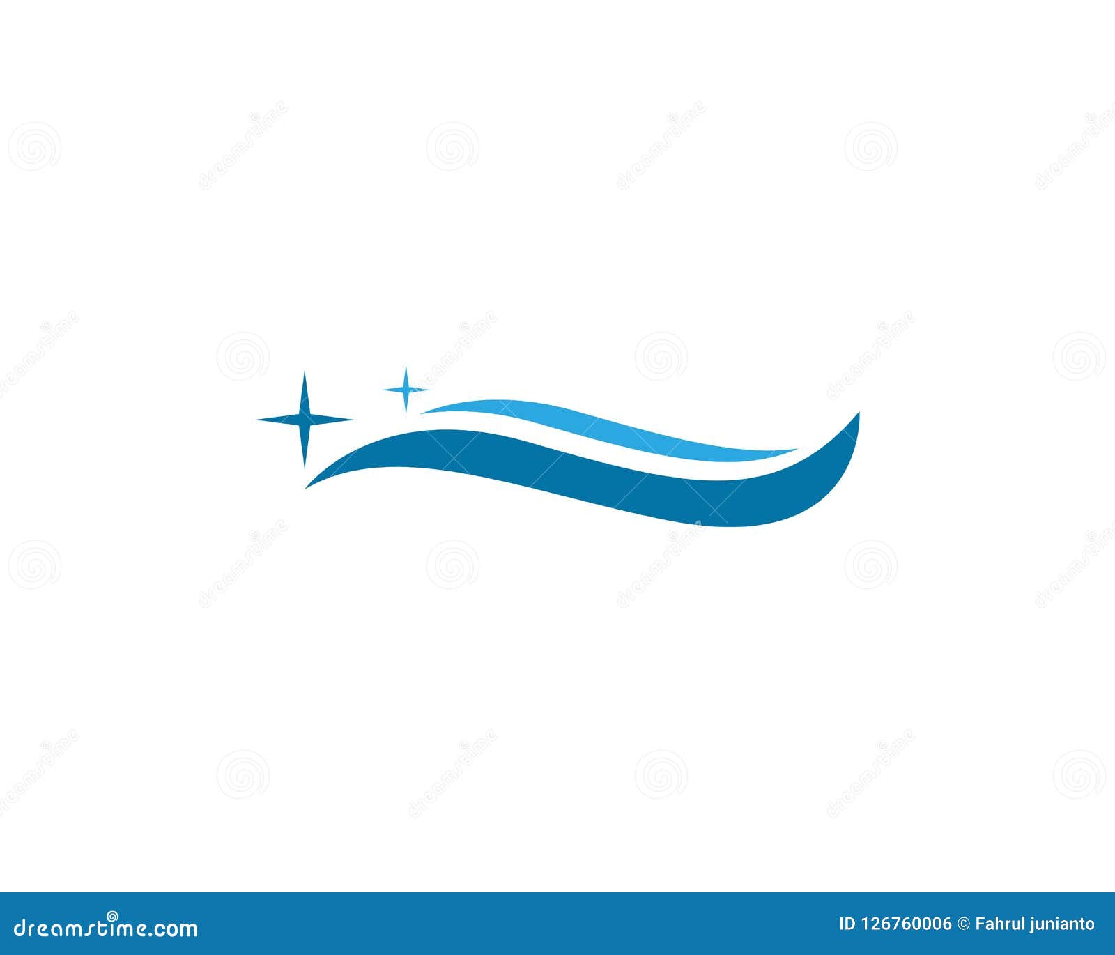 Star Wave logo design stock vector. Illustration of clean - 126760006