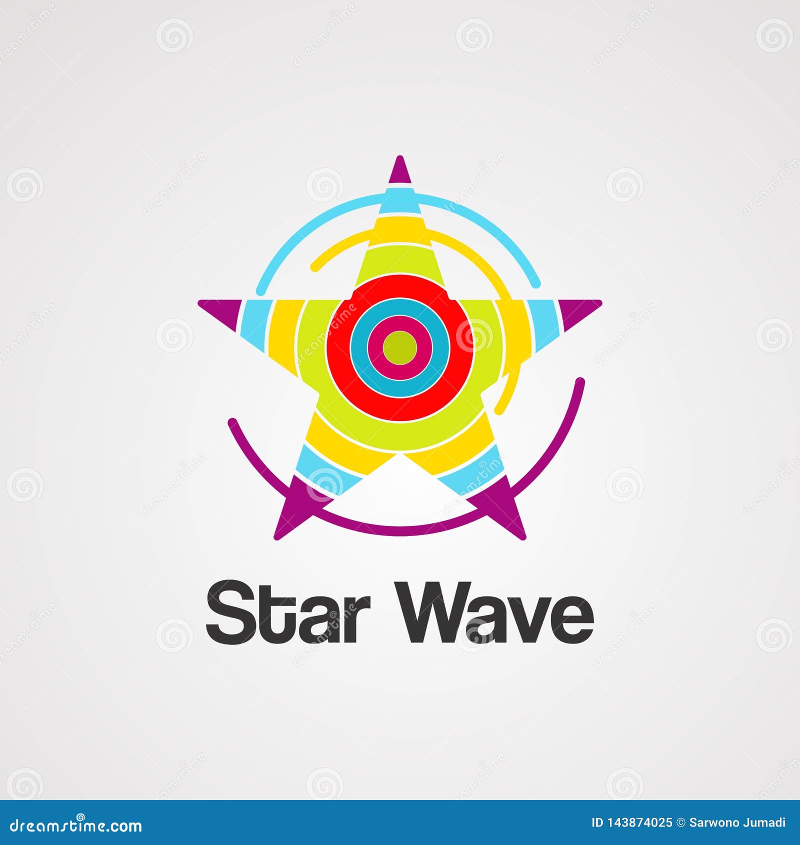 Star Wave Logo Vector, Icon, Element, and Template Stock Vector ...