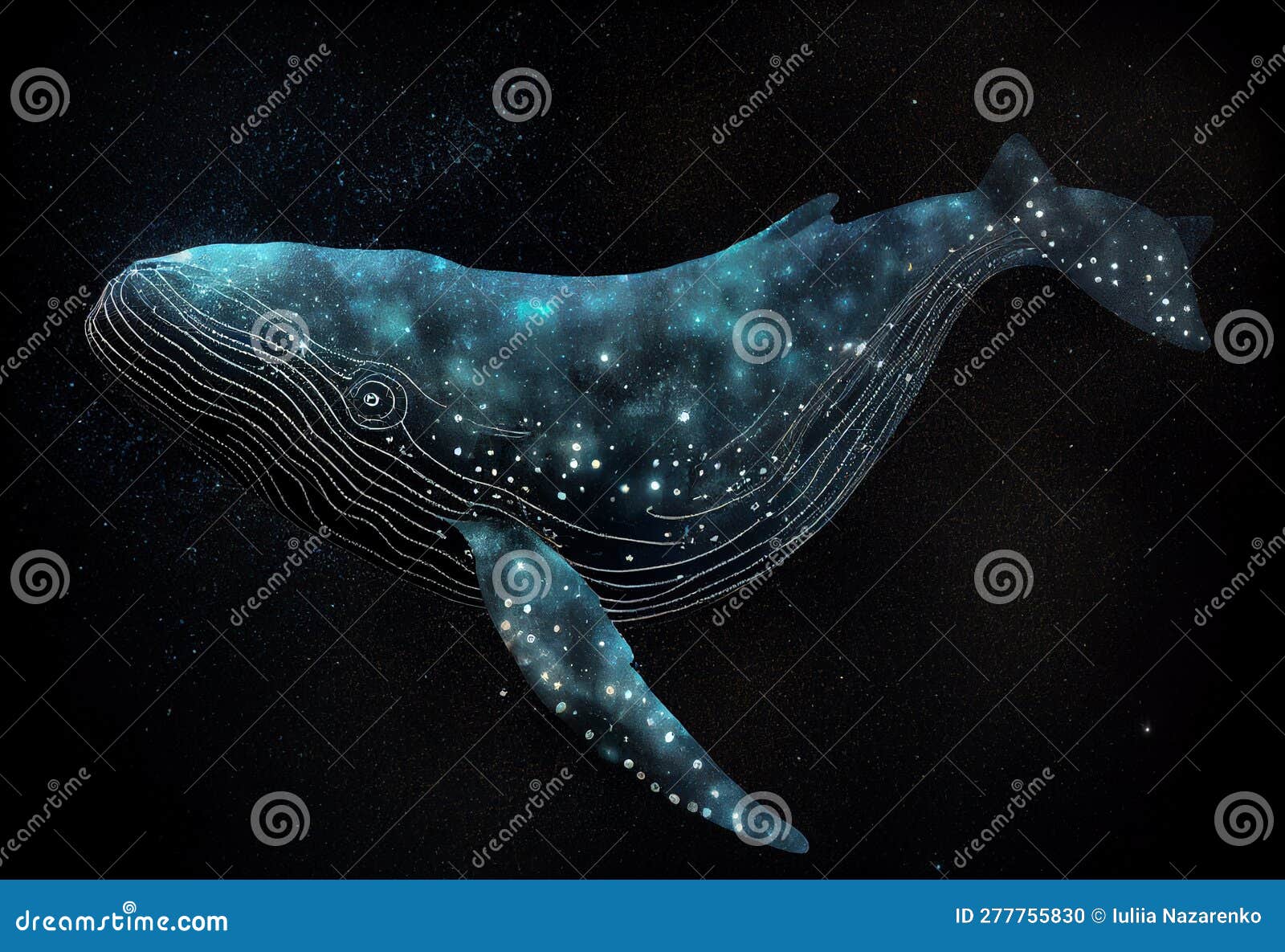 Star Whale in Outer Space. AI Generated Stock Illustration ...