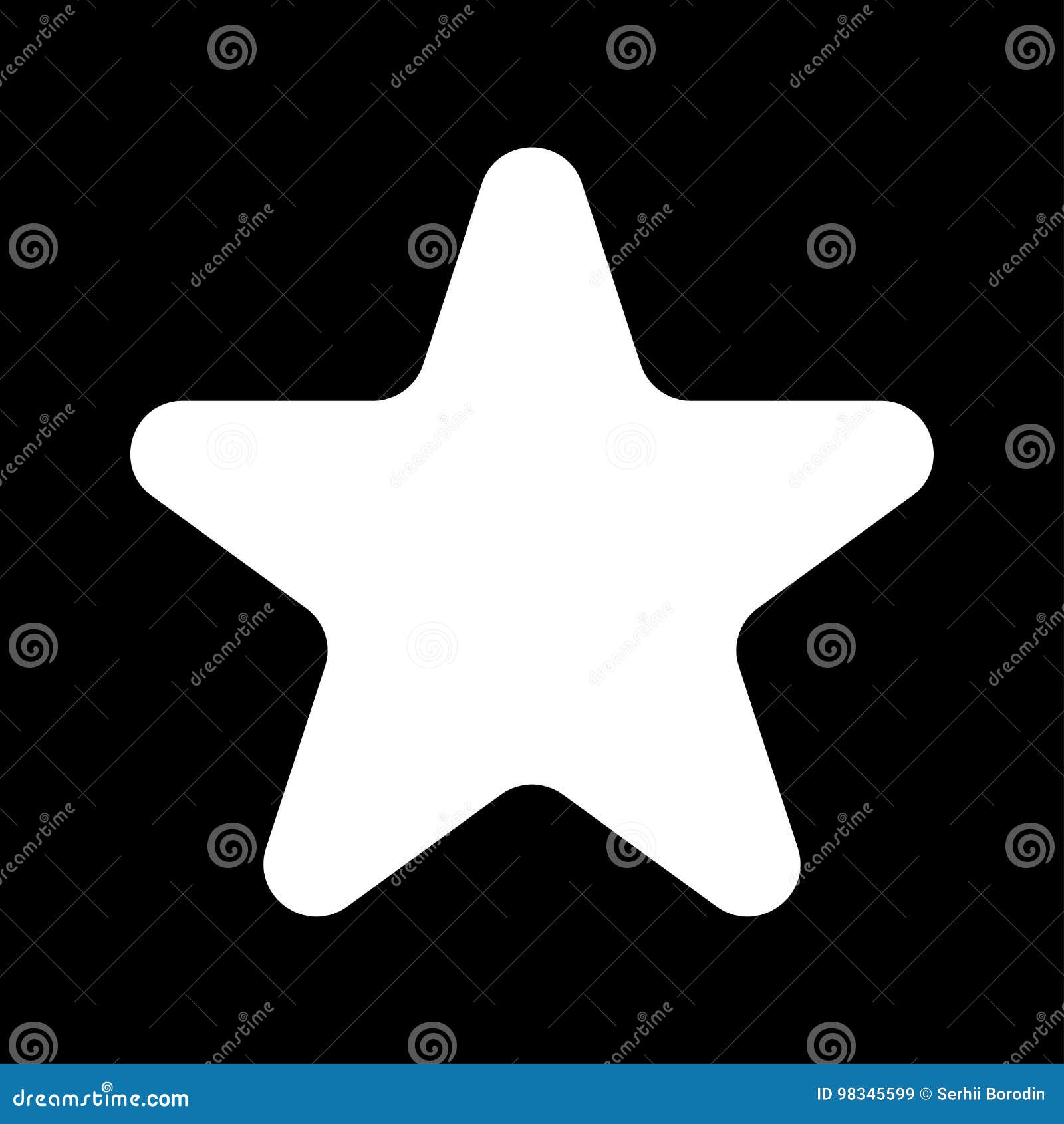 Star white color icon . stock vector. Illustration of symbol - 98345599