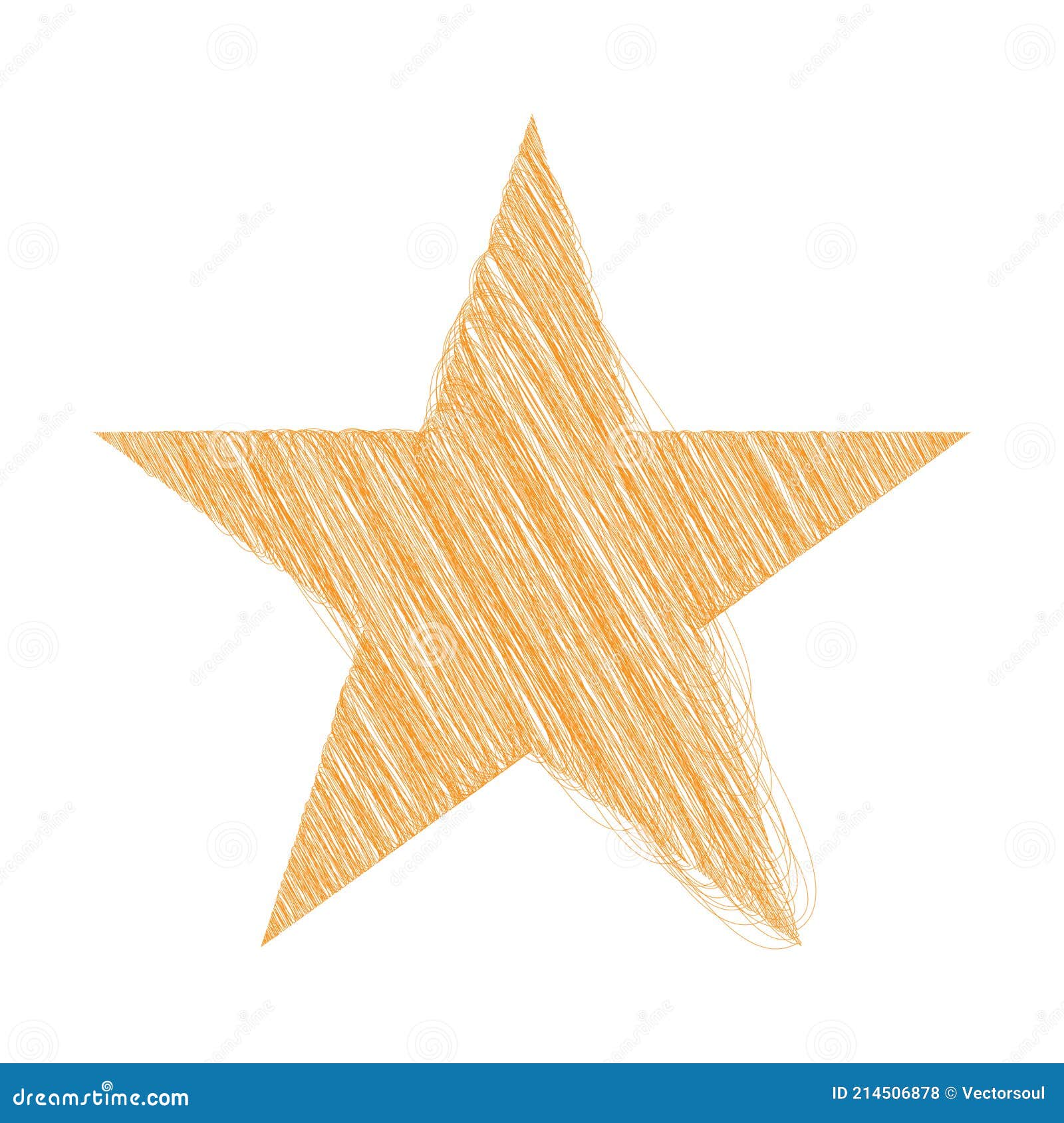 Star Wiith Scribble, Sketchy, Doodle Effect Pattern Stock Vector ...