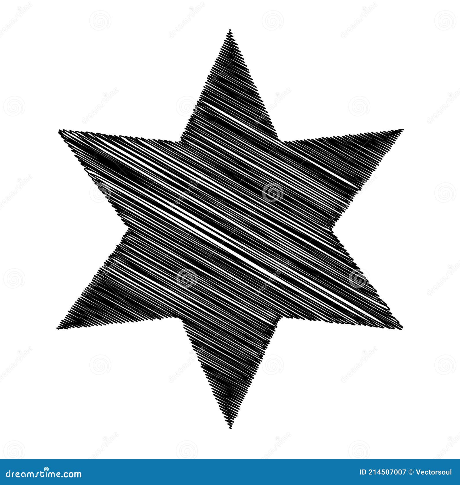 Star Wiith Scribble, Sketchy, Doodle Effect Pattern Stock Vector ...