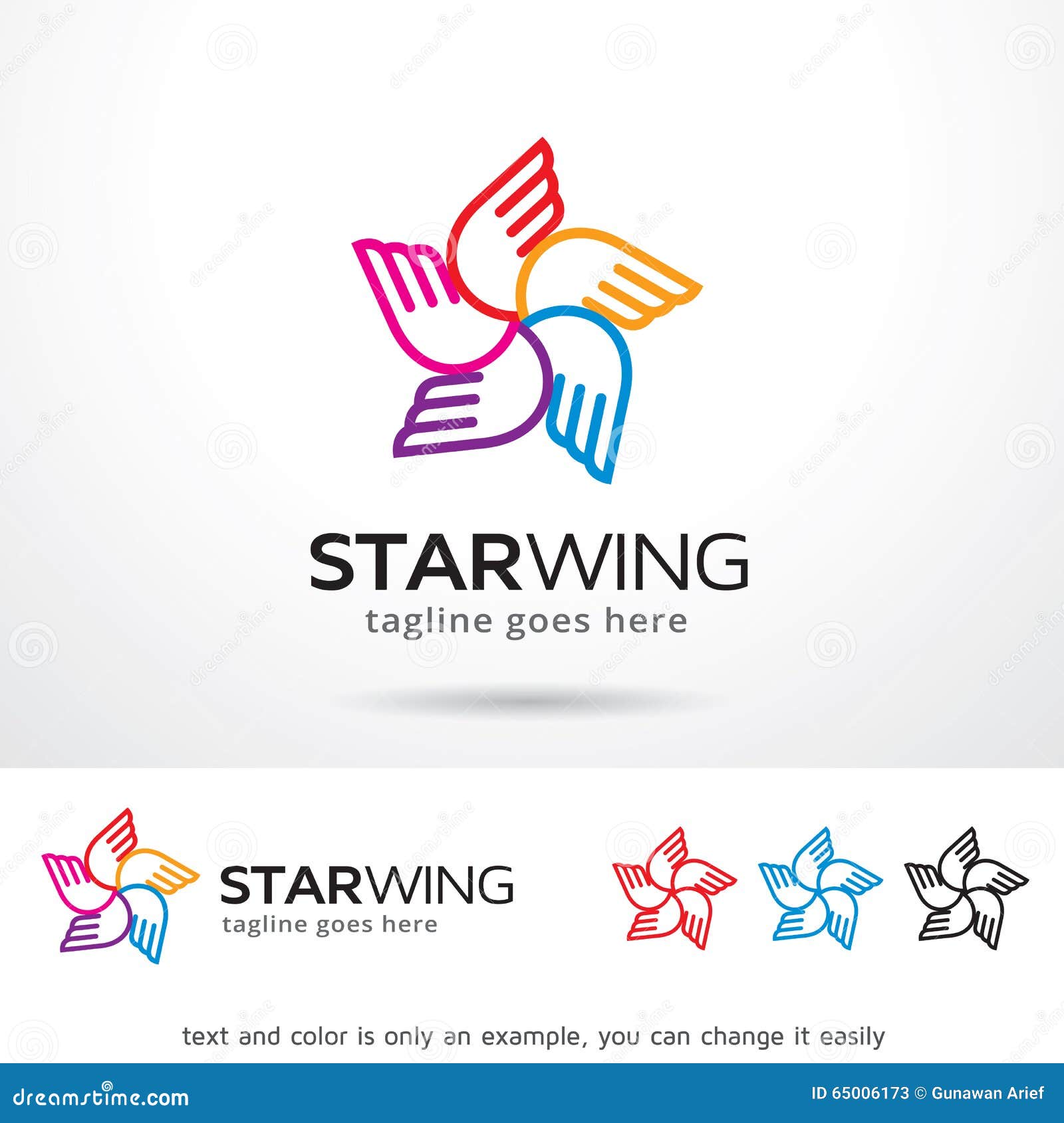 Star Wing Logo Template Design Vector Stock Vector - Illustration of ...