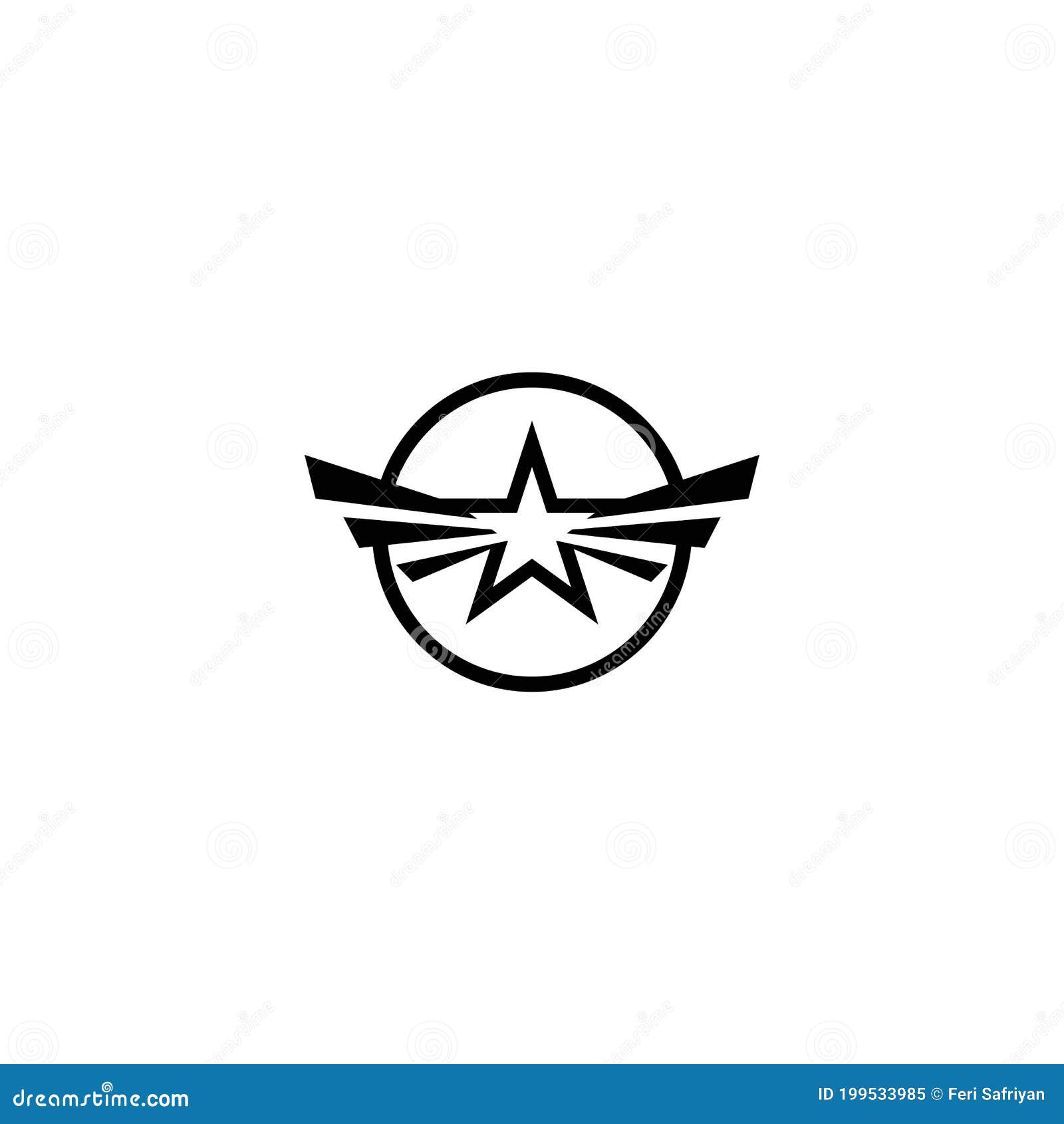 Star wing logo vector stock illustration. Illustration of golden ...