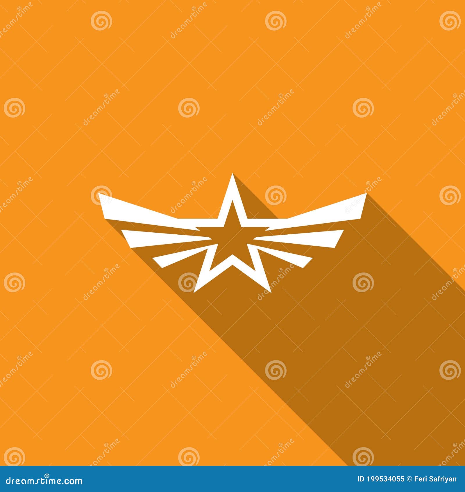 Star wing logo vector stock illustration. Illustration of shiny - 199534055