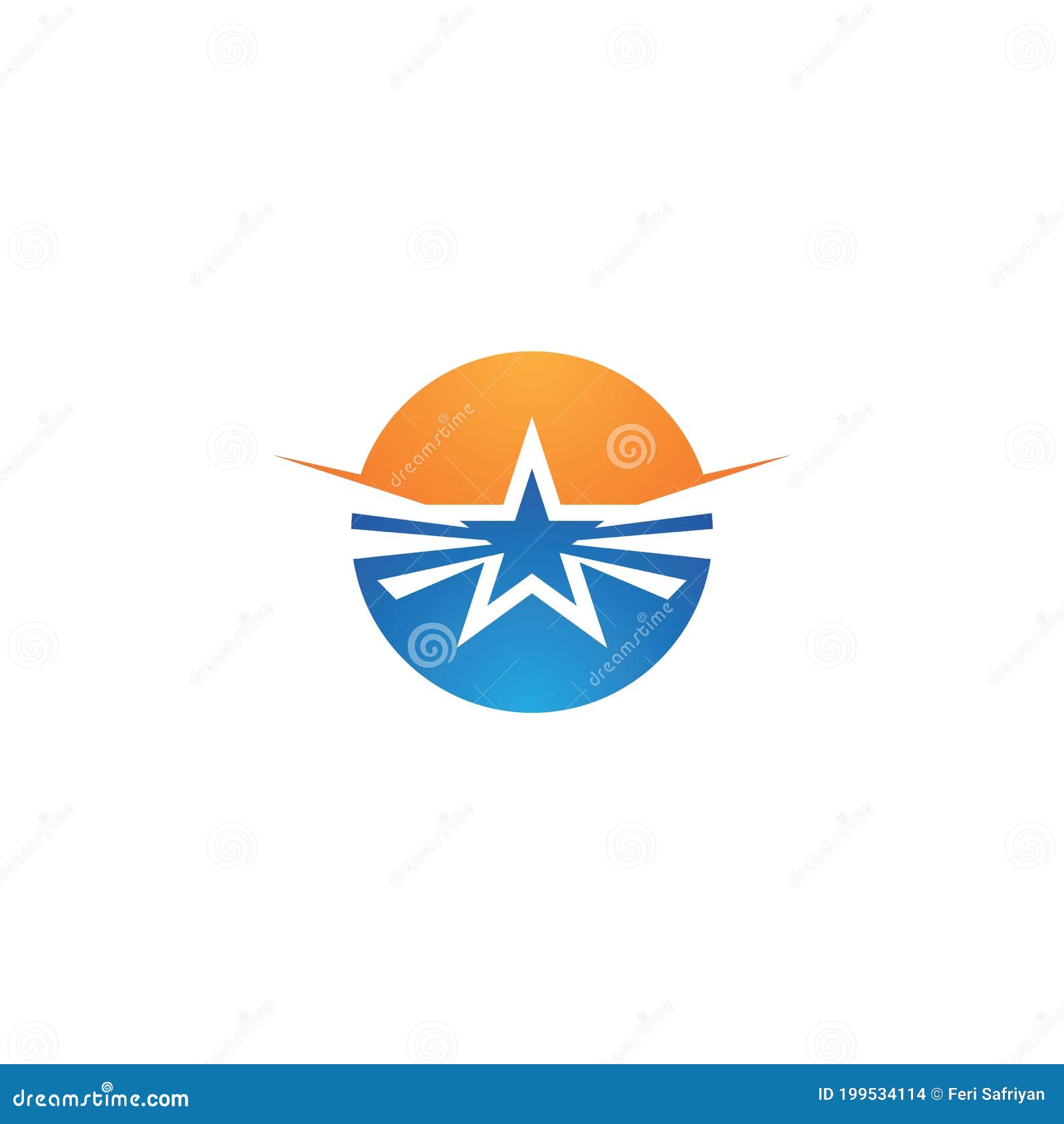 Star wing logo vector stock illustration. Illustration of glossy ...
