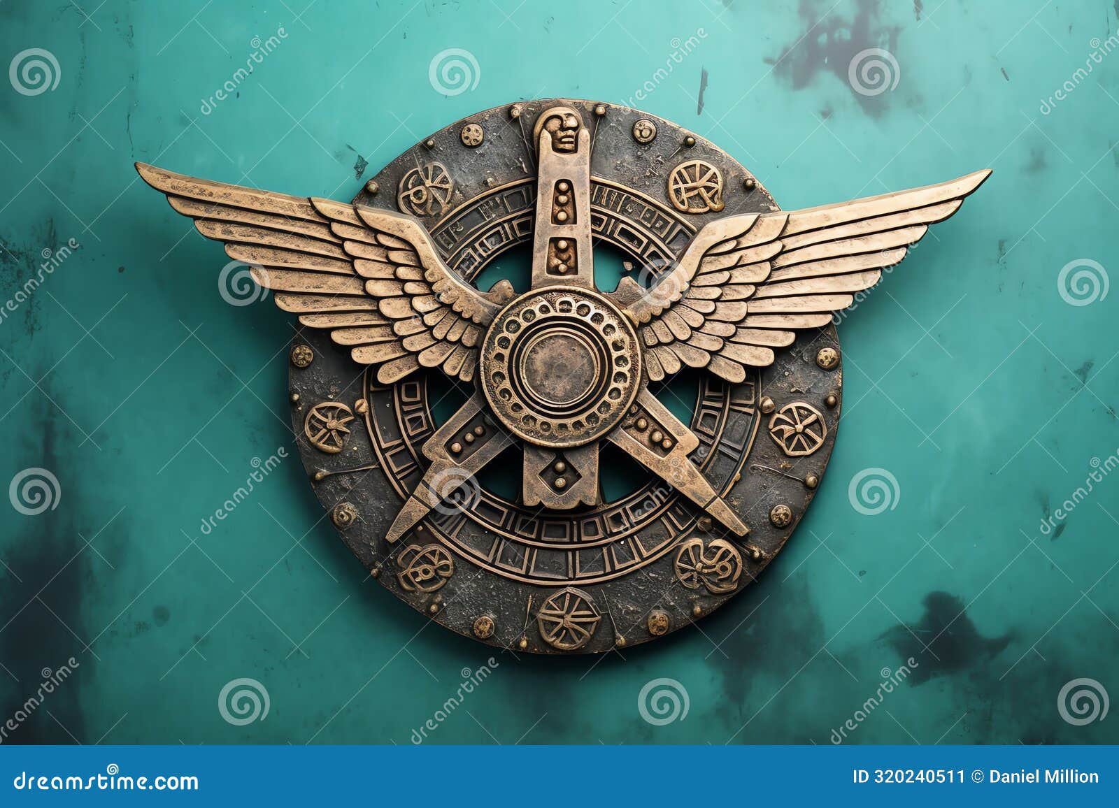 Star And Winged Disk Symbolizing Various Deities Illustration Royalty ...