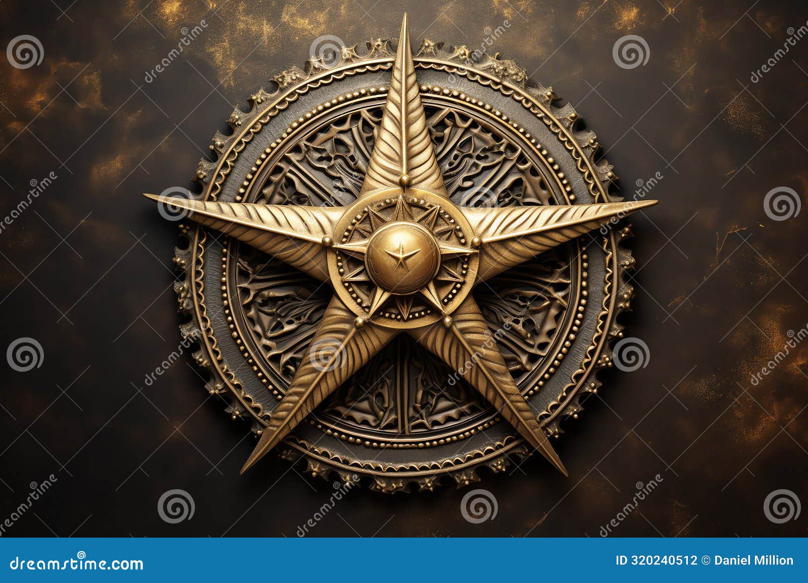 Star and Winged Disk Symbolizing Various Deities Illustration Photo ...