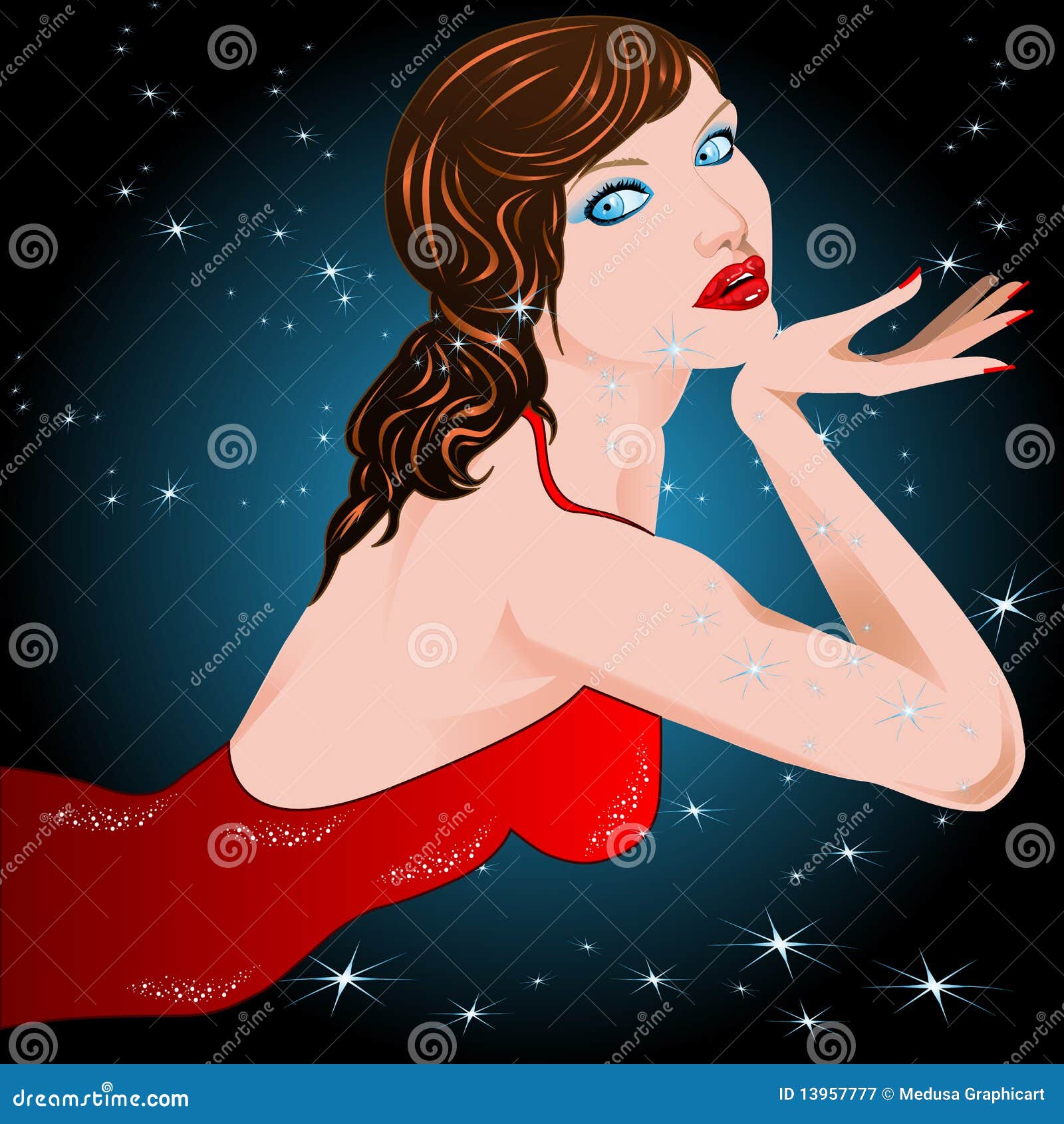 Star woman stock vector. Illustration of female, fashion - 13957777