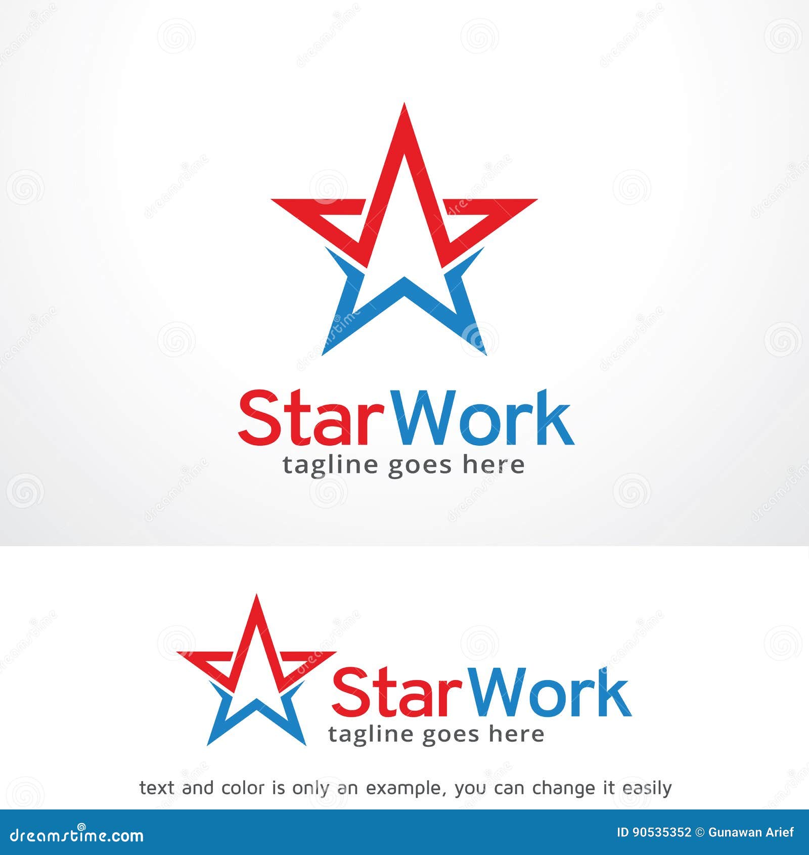 Star Work Logo Template Design Vector, Emblem, Design Concept, Creative ...
