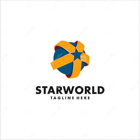 Star World Logo Template Vector Stock Vector - Illustration of custom ...