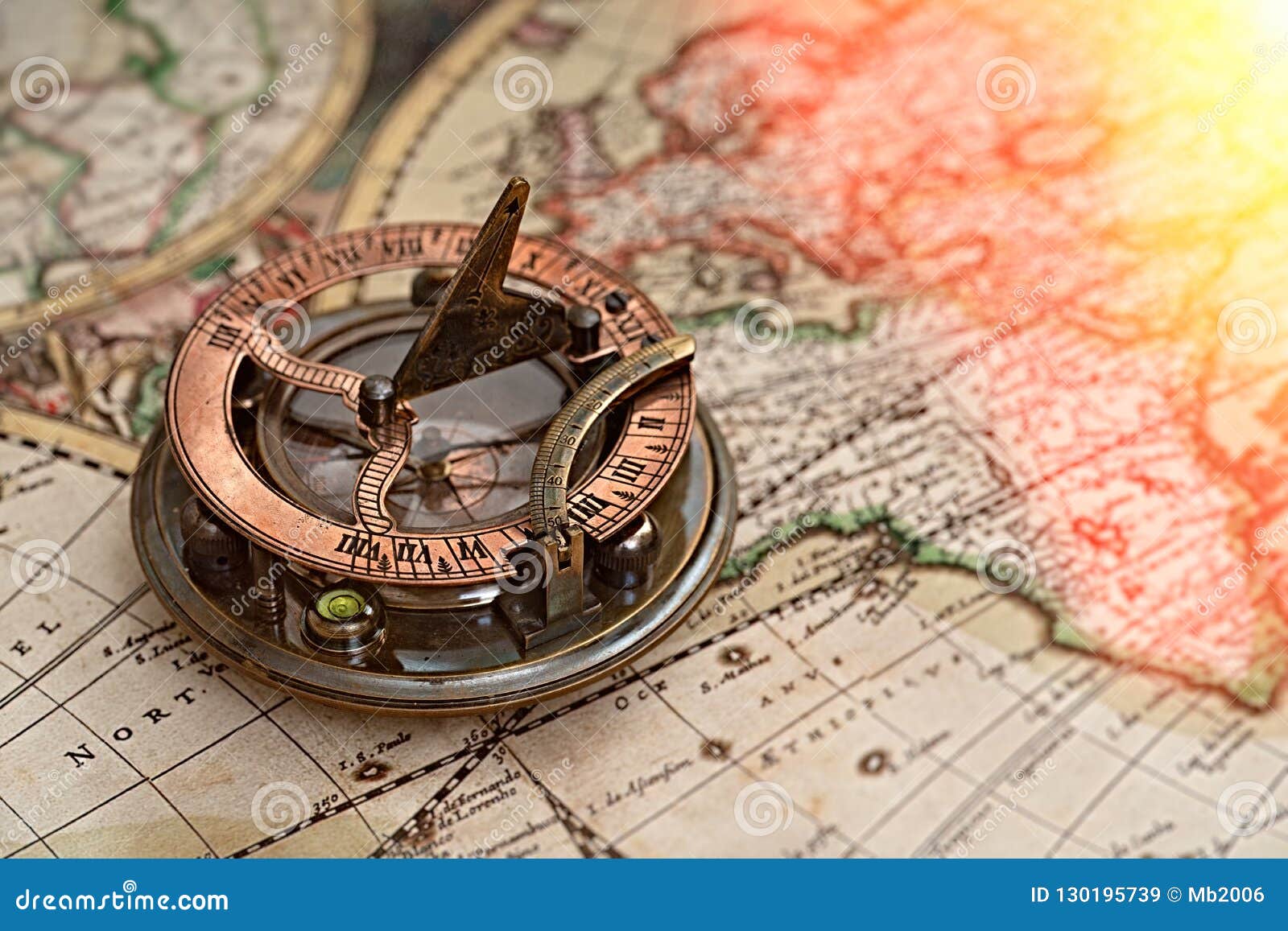Stara Mapa, Kompas, Nawigacja I Geografia, Obraz Stock - Obraz złożonej ...