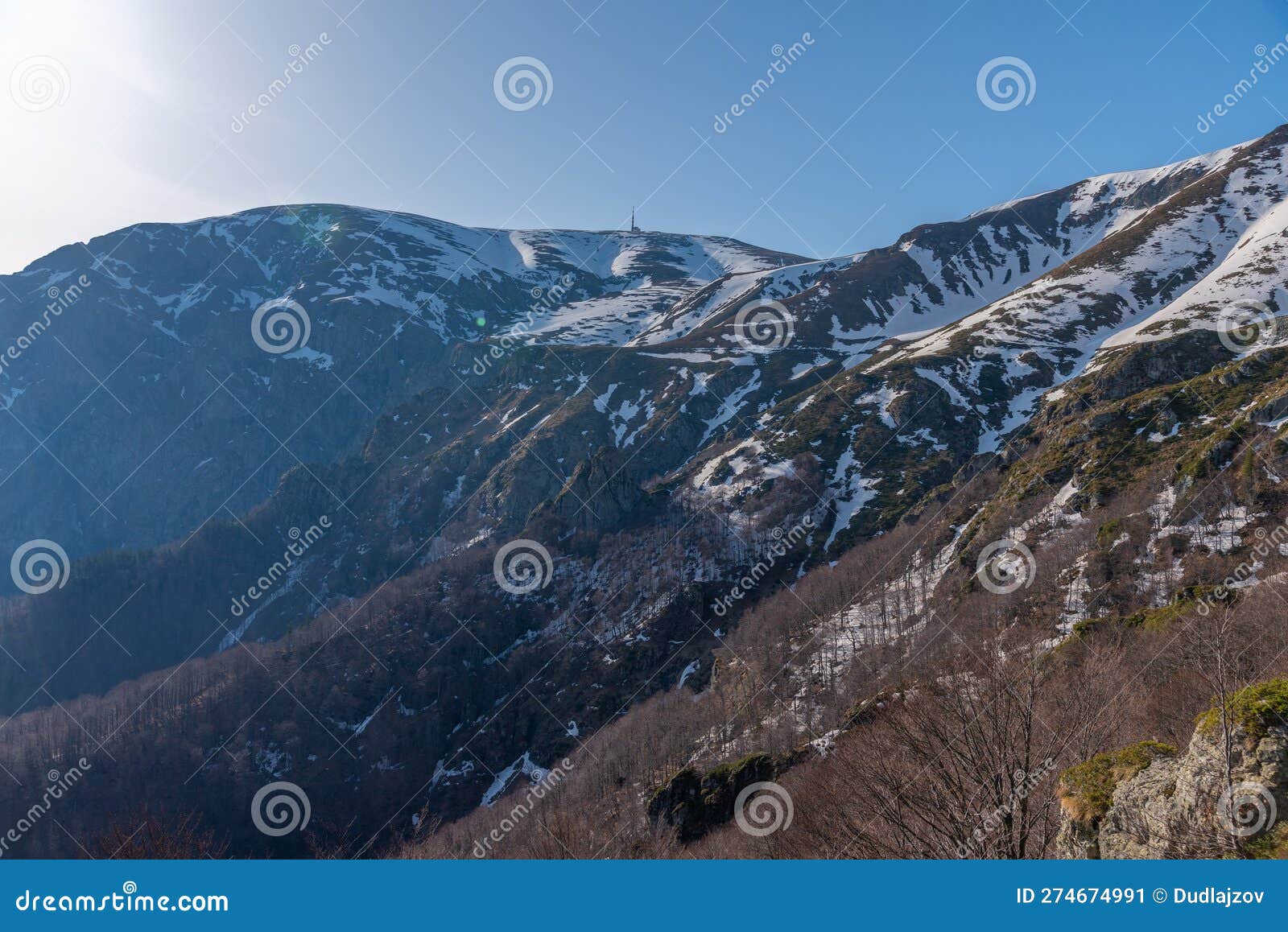 Stara Planina Mountain Range Viewed from the Path Towards Botev Stock Image - Image of balkan ...