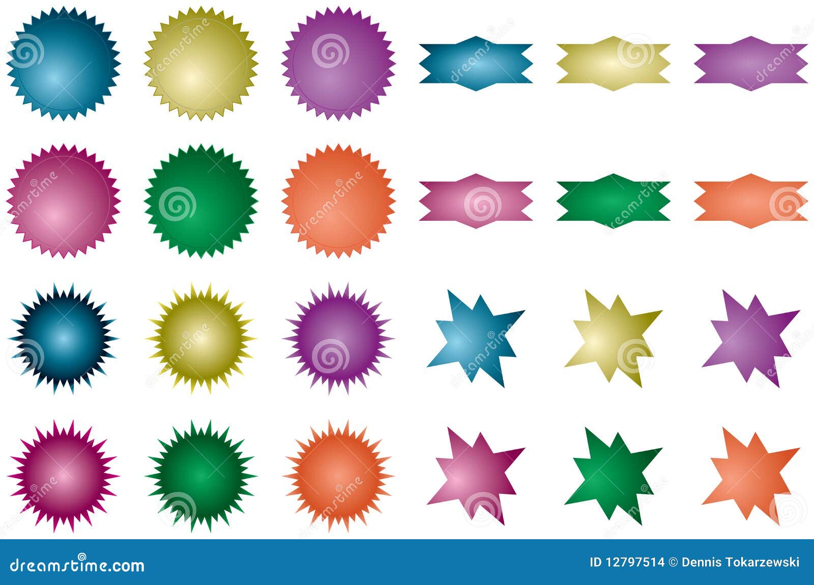 Starburst Collection stock illustration. Illustration of accentuate ...