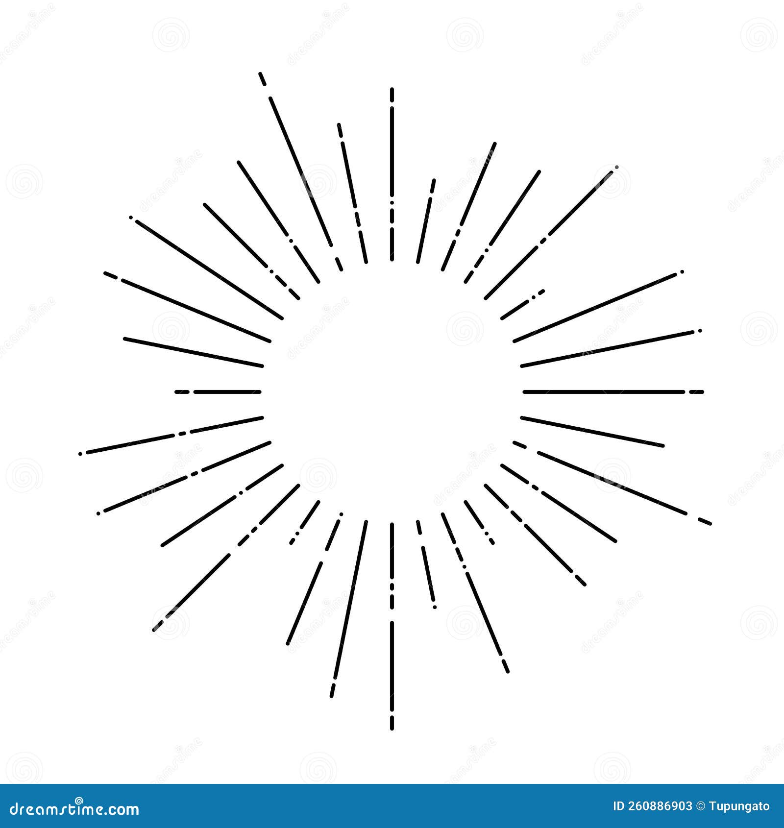 Starburst concentric lines stock vector. Illustration of frame - 260886903