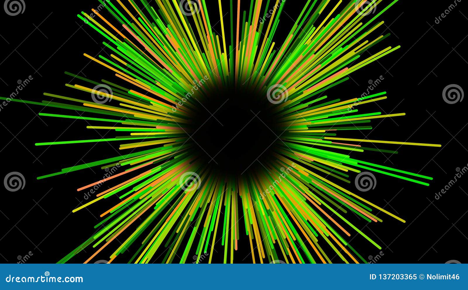 Starburst Dynamic Lines or Rays in Space, Funny Cartoon Style, Bright ...