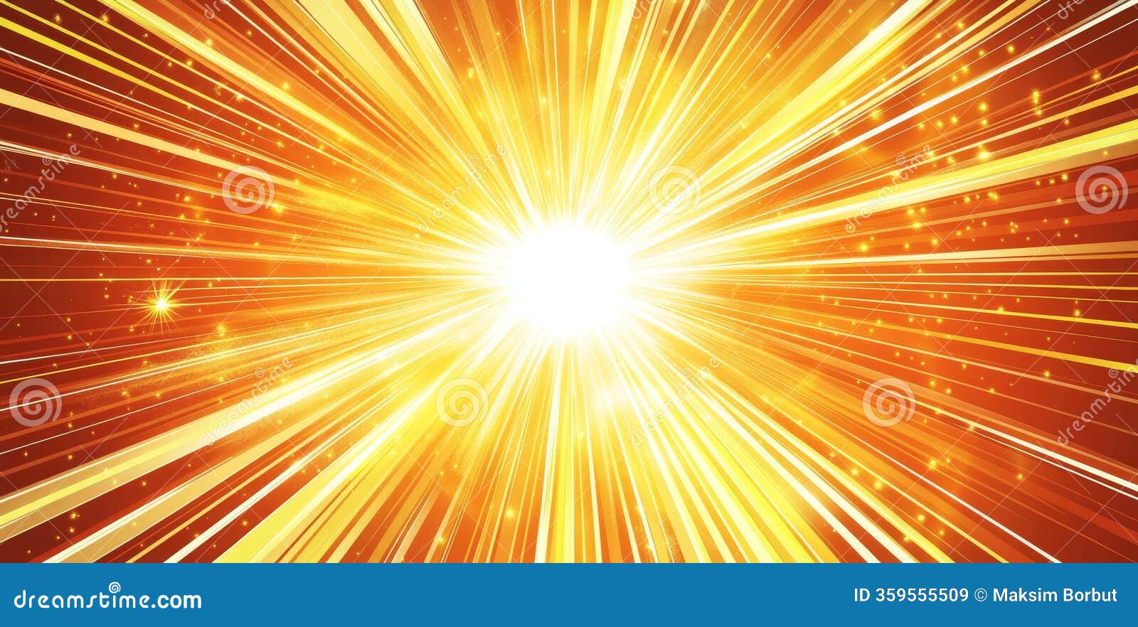 Starburst Explosion Design in Line Art Style on an Abstract Orange ...