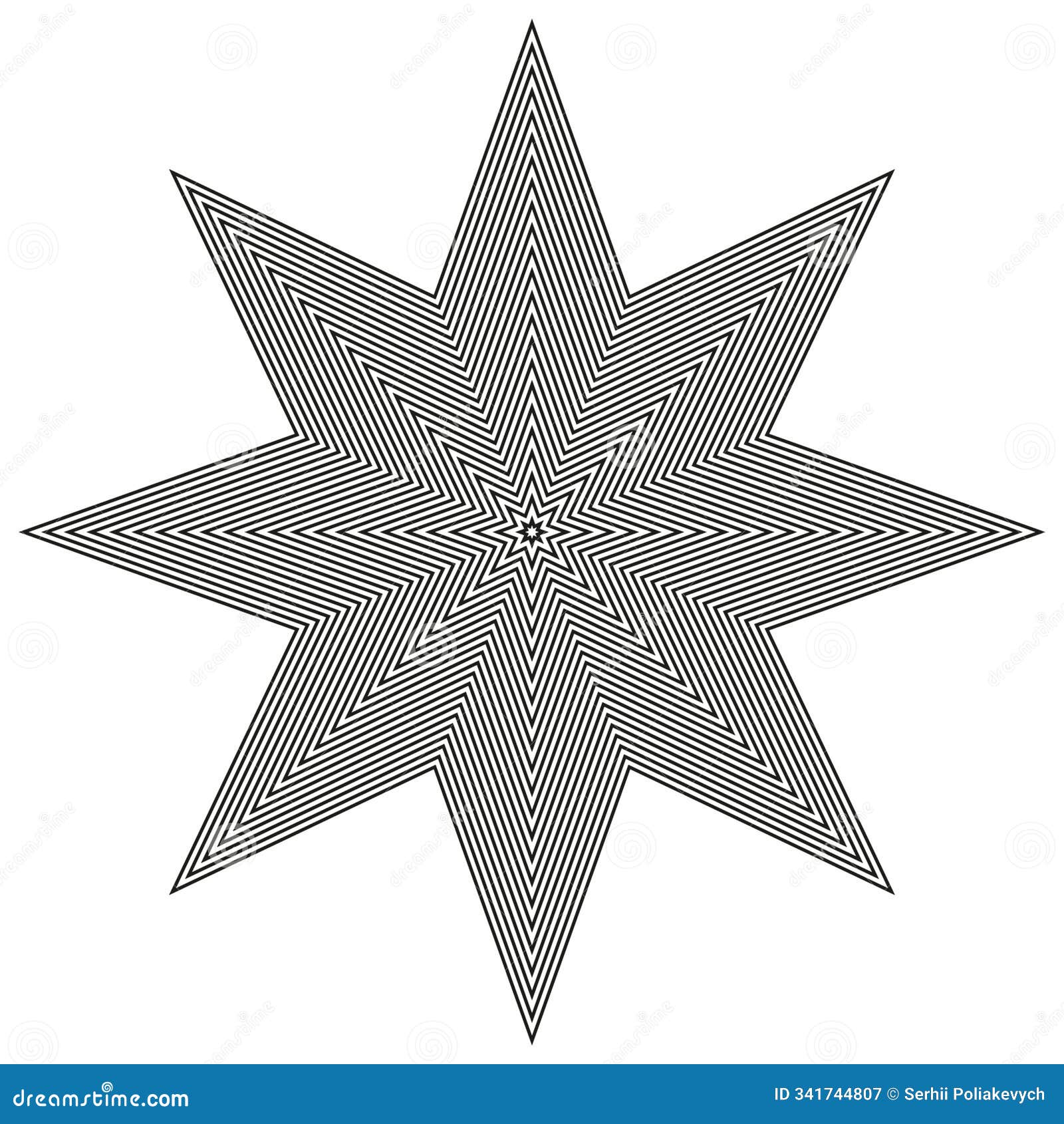 Starburst Geometric Shape. Abstract Star Symbol. Line Pattern Vector ...