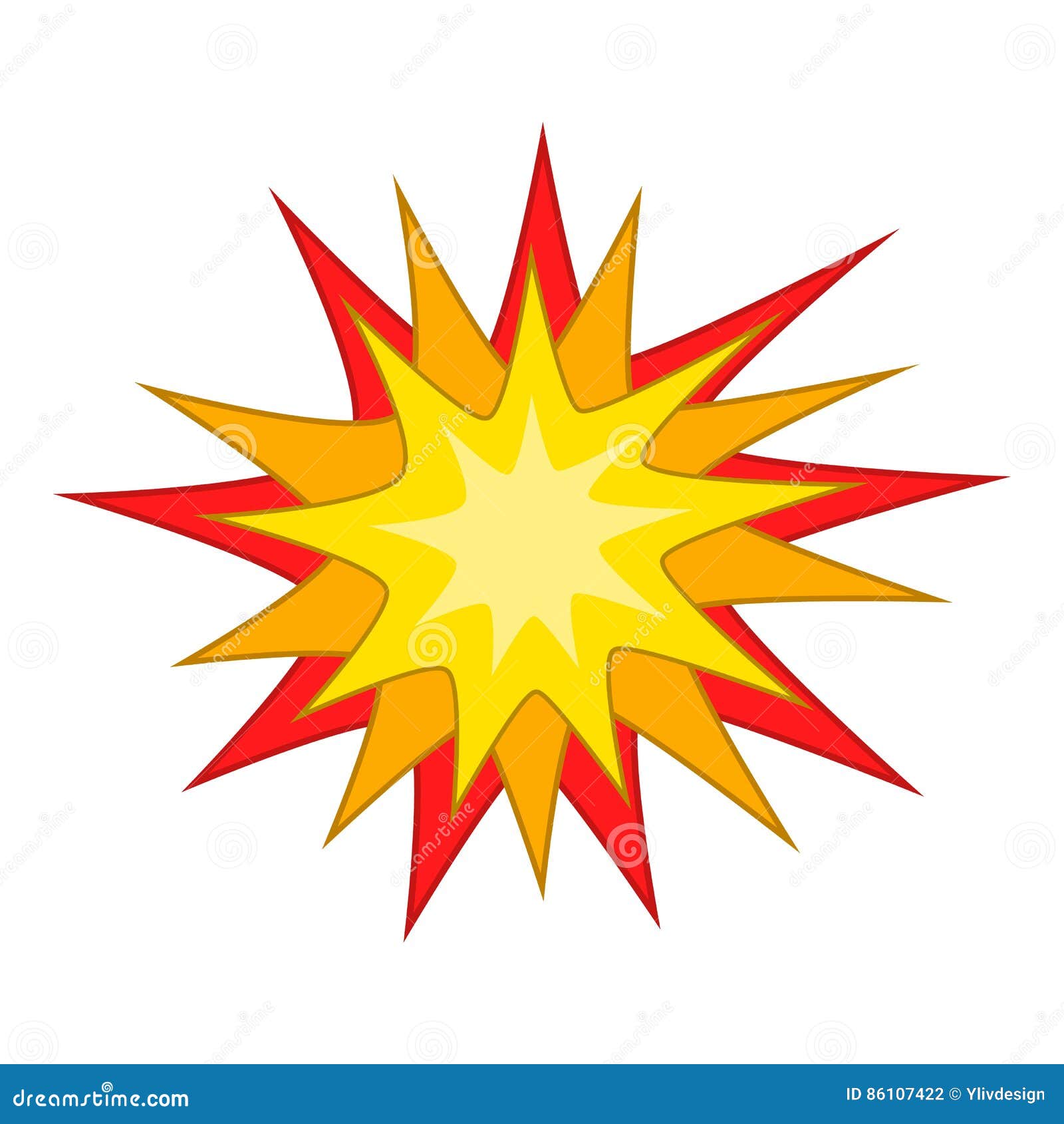 Starburst Icon, Cartoon Style Stock Vector - Illustration of cartoon ...